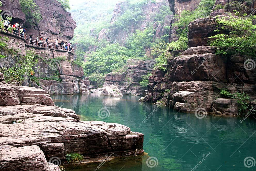 Yuntaishan stock photo. Image of tourism, ravine, river - 14286892
