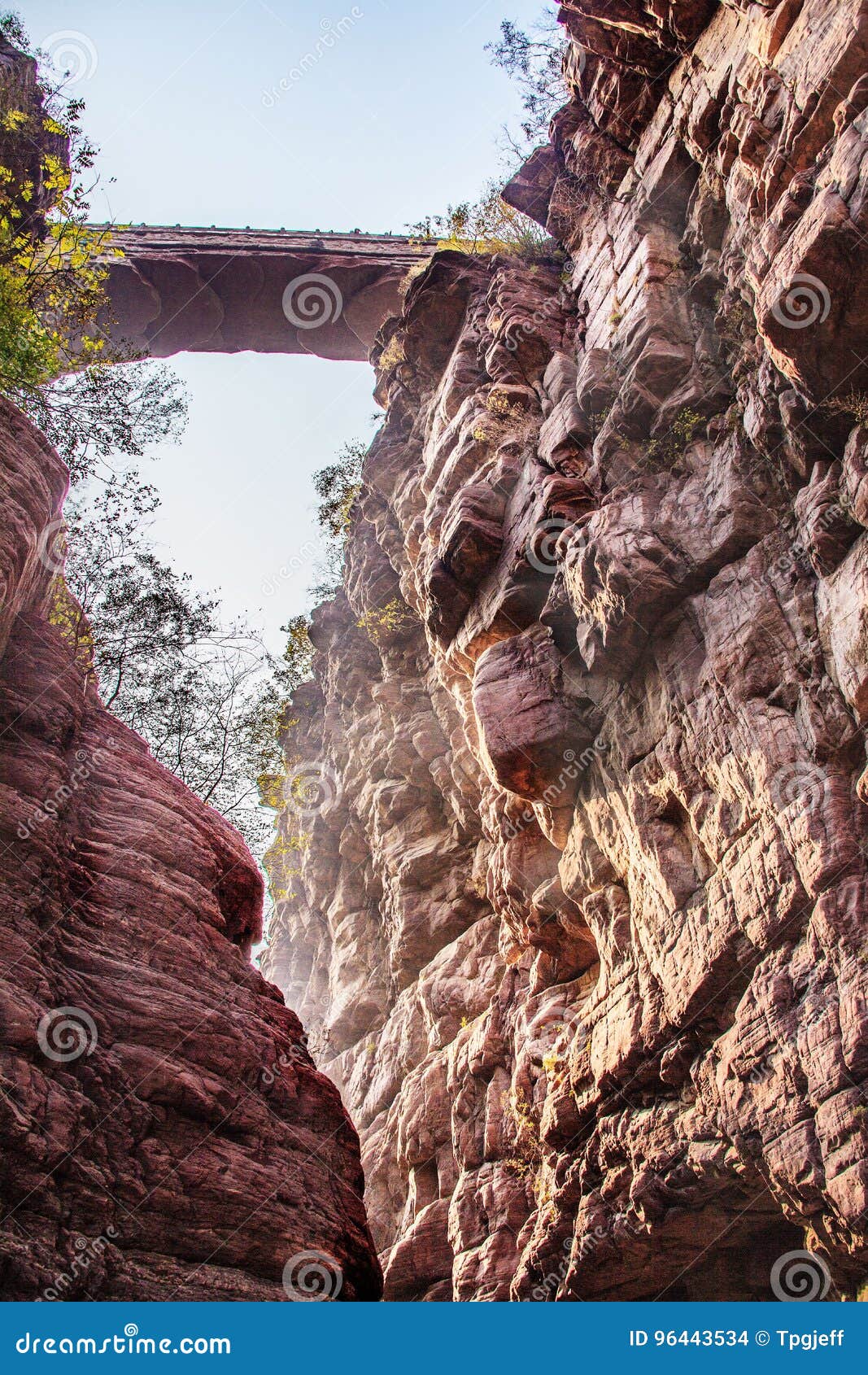 Yuntaishan stock photo. Image of cave, journey, cliff - 96443534