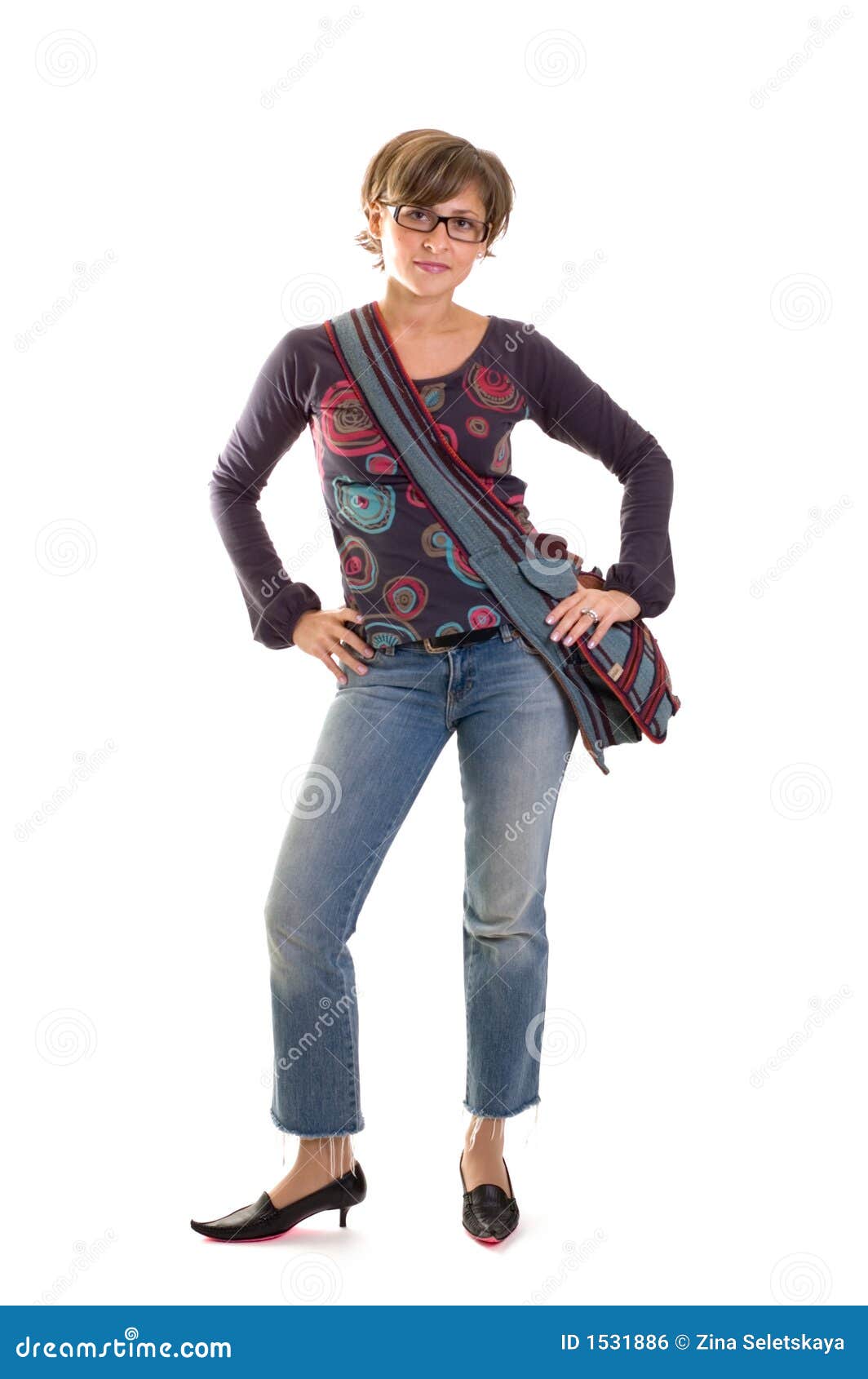 Yuppie girl standing 2 stock photo. Image of isolated - 1531886