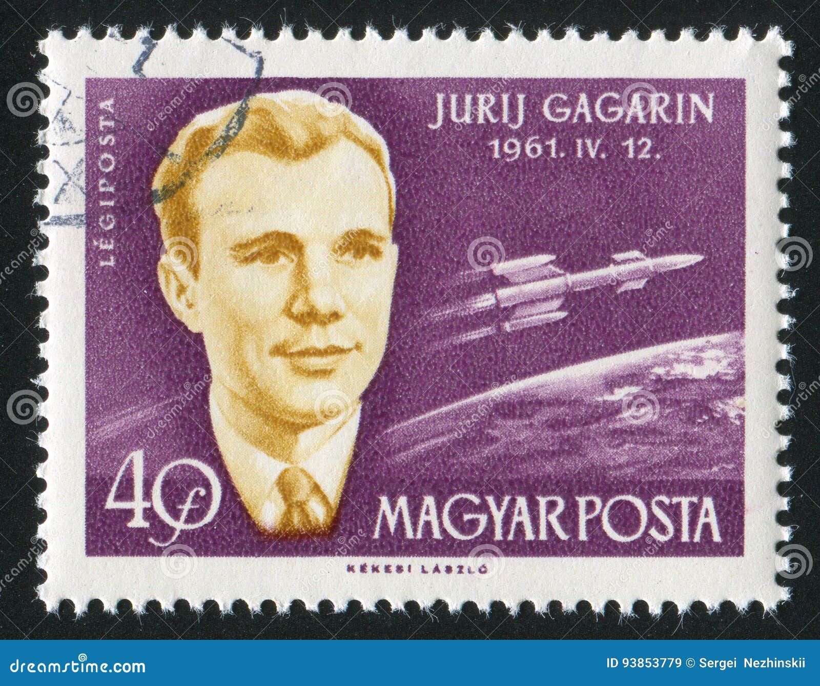 Yuri Gagarin imagen de archivo editorial. Imagen de matasellos - 93853779