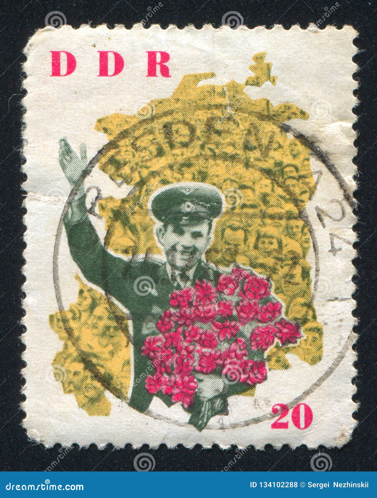 Yuri Gagarin y mapa de RDA foto de archivo editorial. Imagen de piloto ...