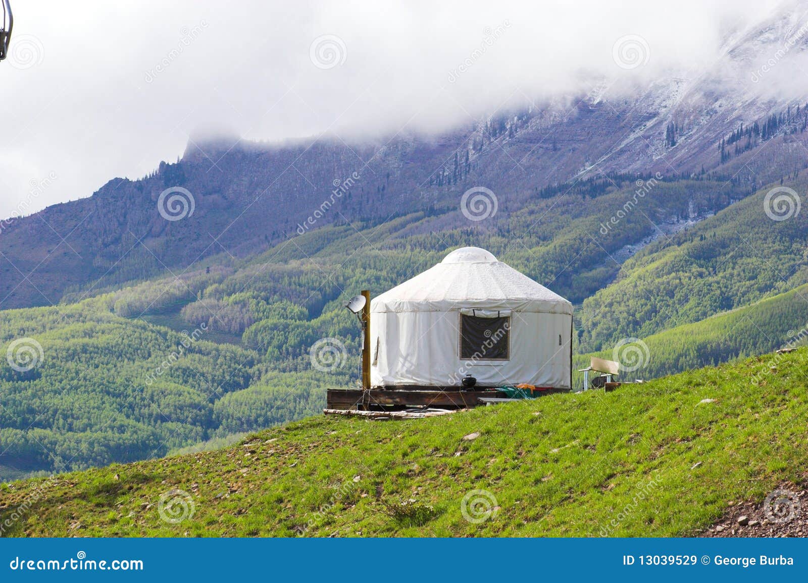 Yurt stock image. Image of mountain, residence, structure - 13039529