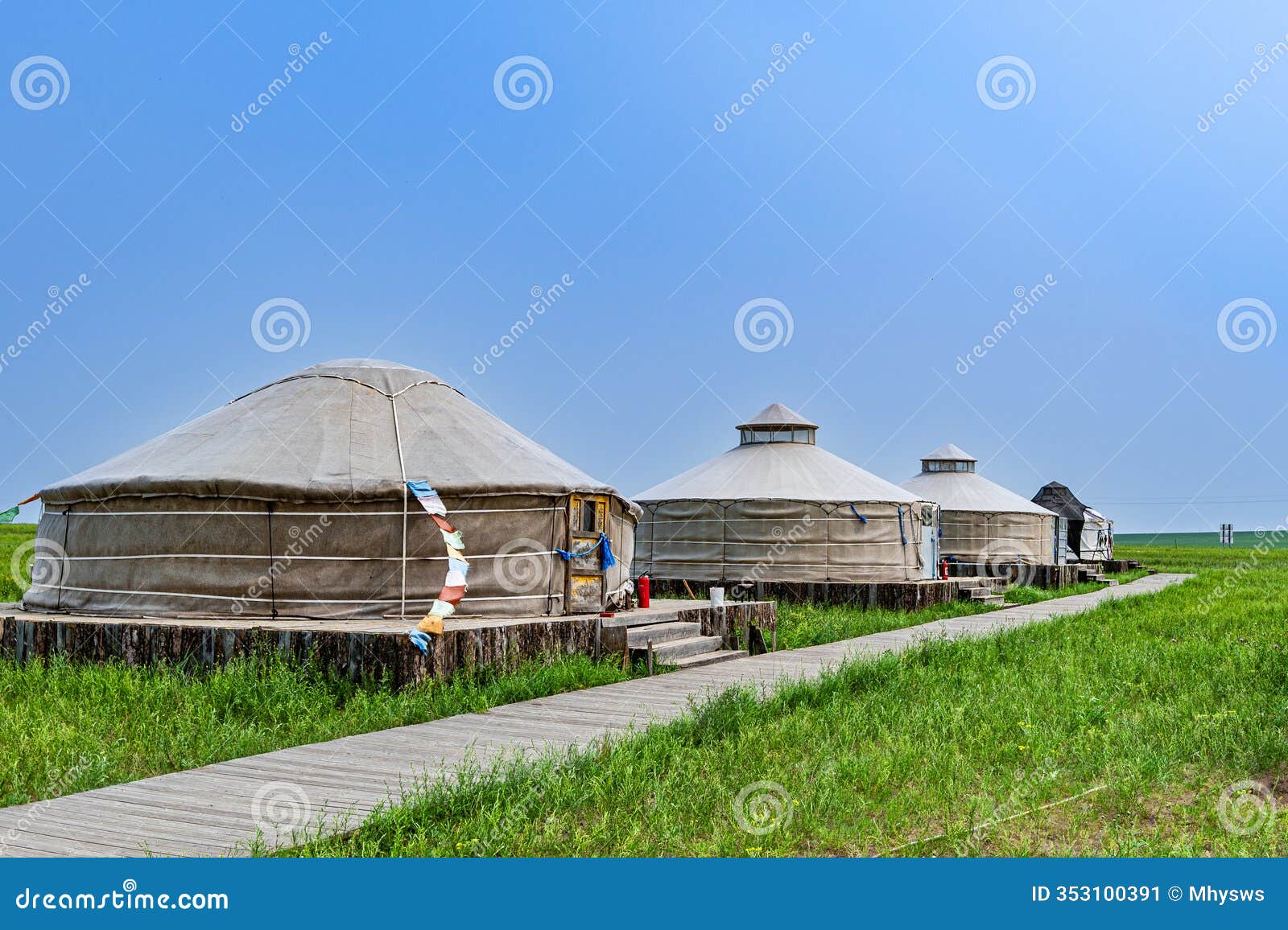 Yurt of Hasar Nomadic Tribe in Inner Mongolia, China Stock Image ...