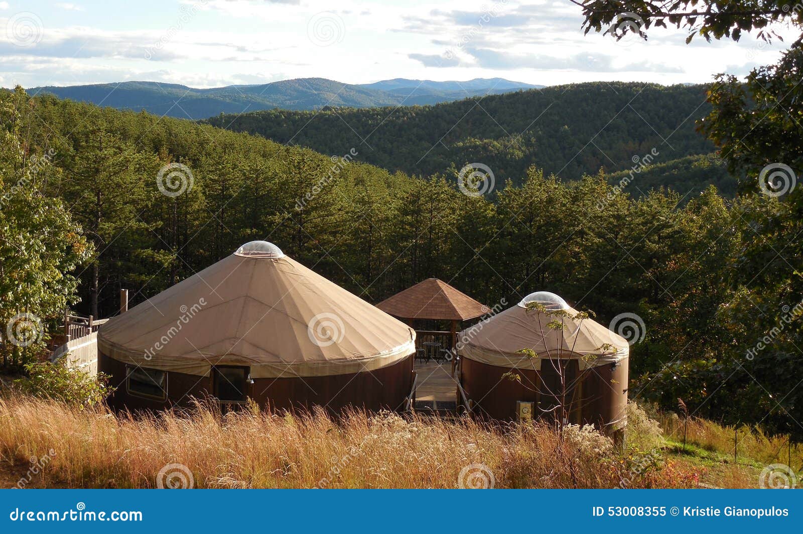 Yurt Home in North Carolina Appalachian Mountains Stock Image - Image ...