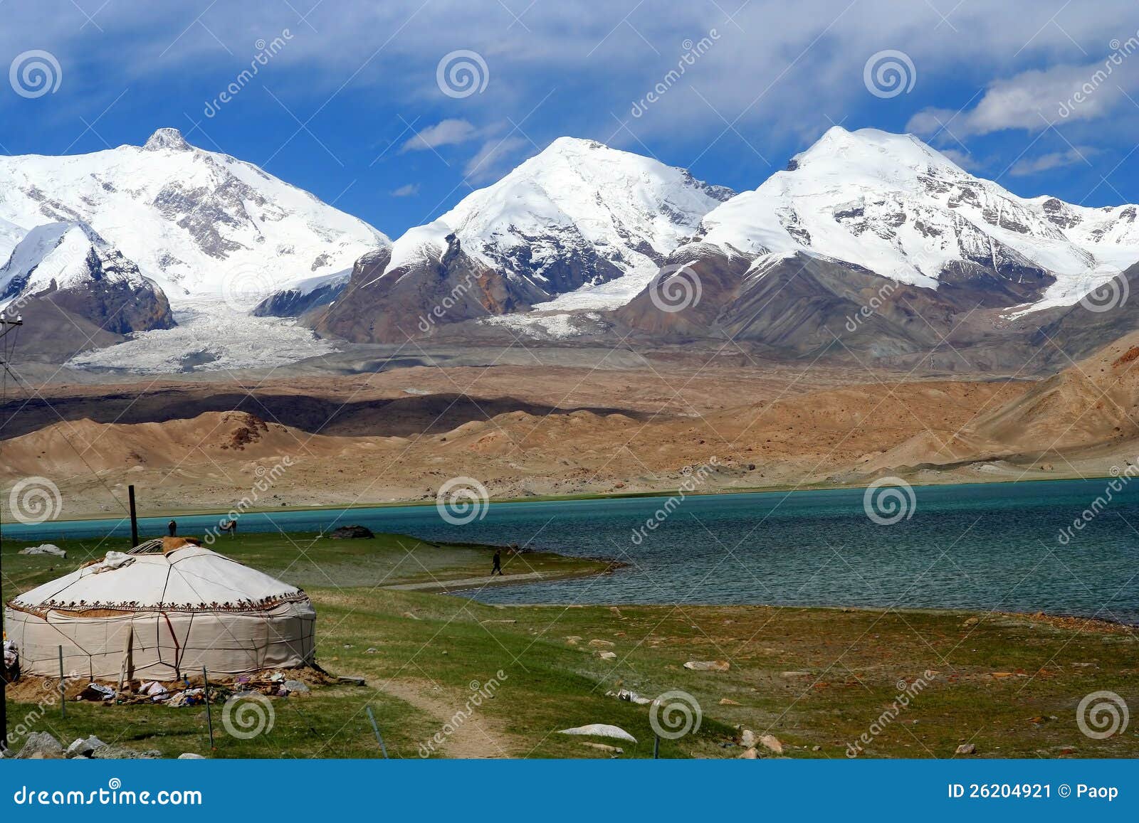 Yurt at the lake stock image. Image of chinese, huge - 26204921