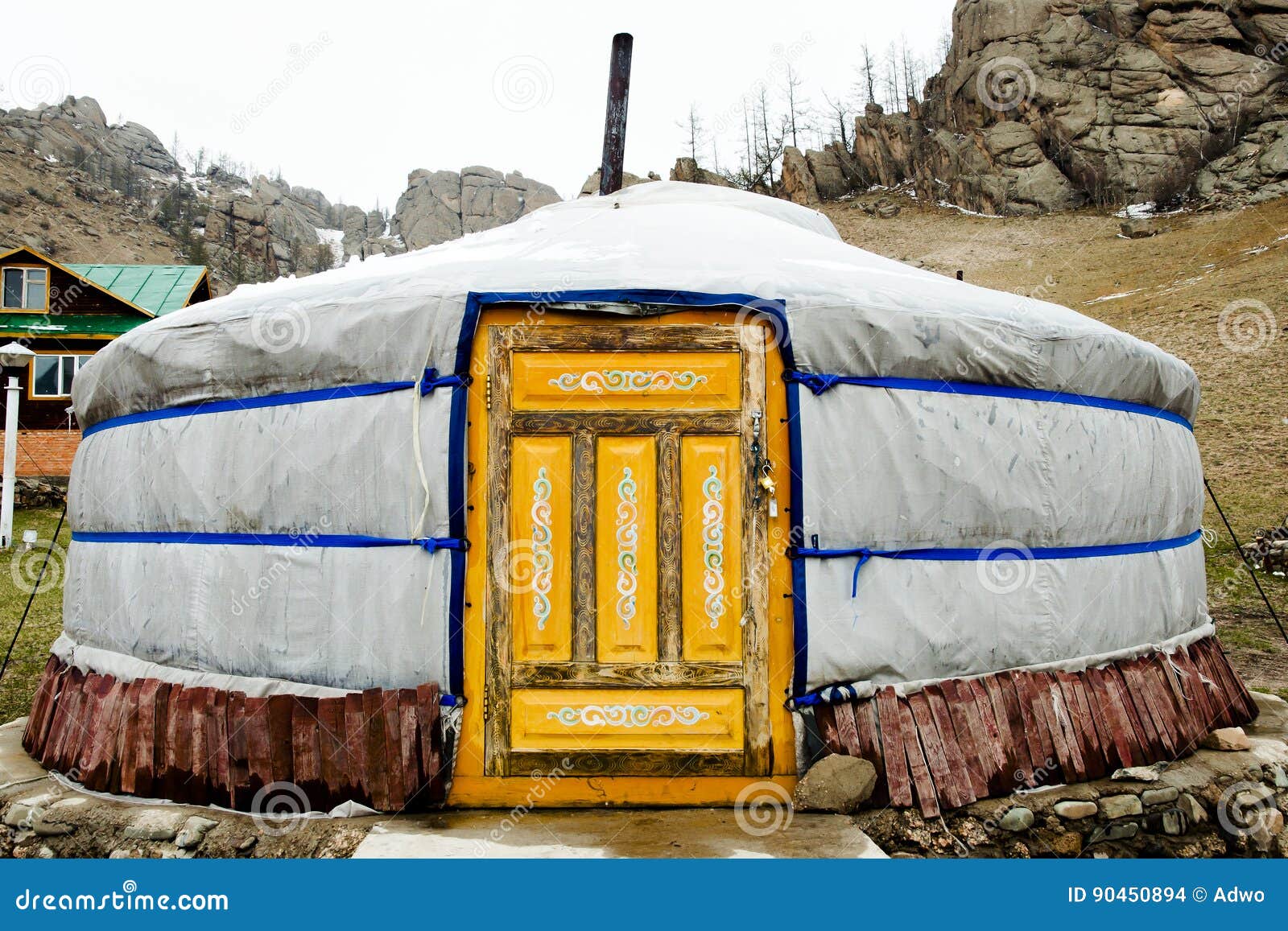 Yurt - Mongolia stock photo. Image of winter, yurt, tourist - 90450894