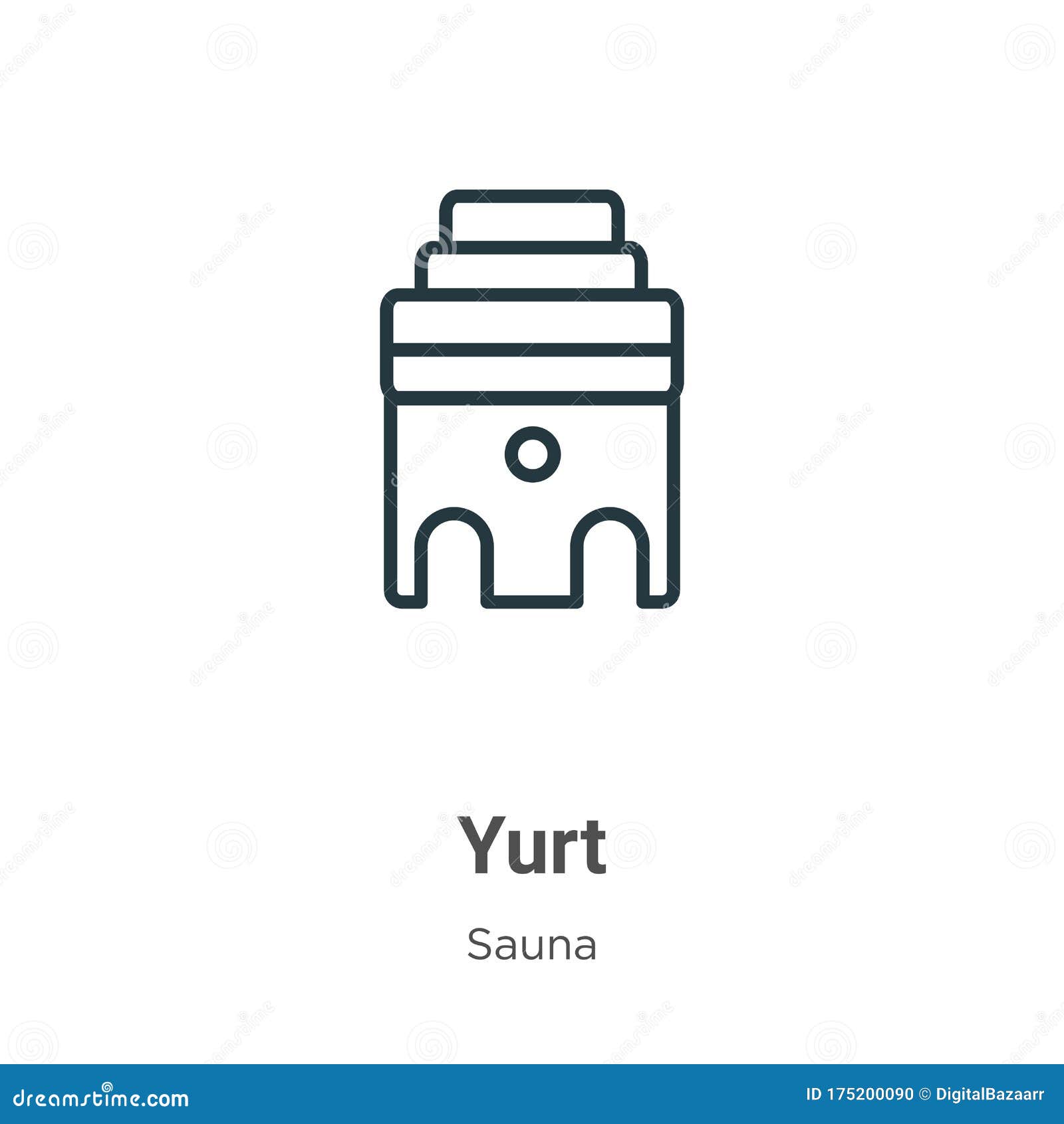 Yurt Outline Vector Icon. Thin Line Black Yurt Icon, Flat Vector Simple ...