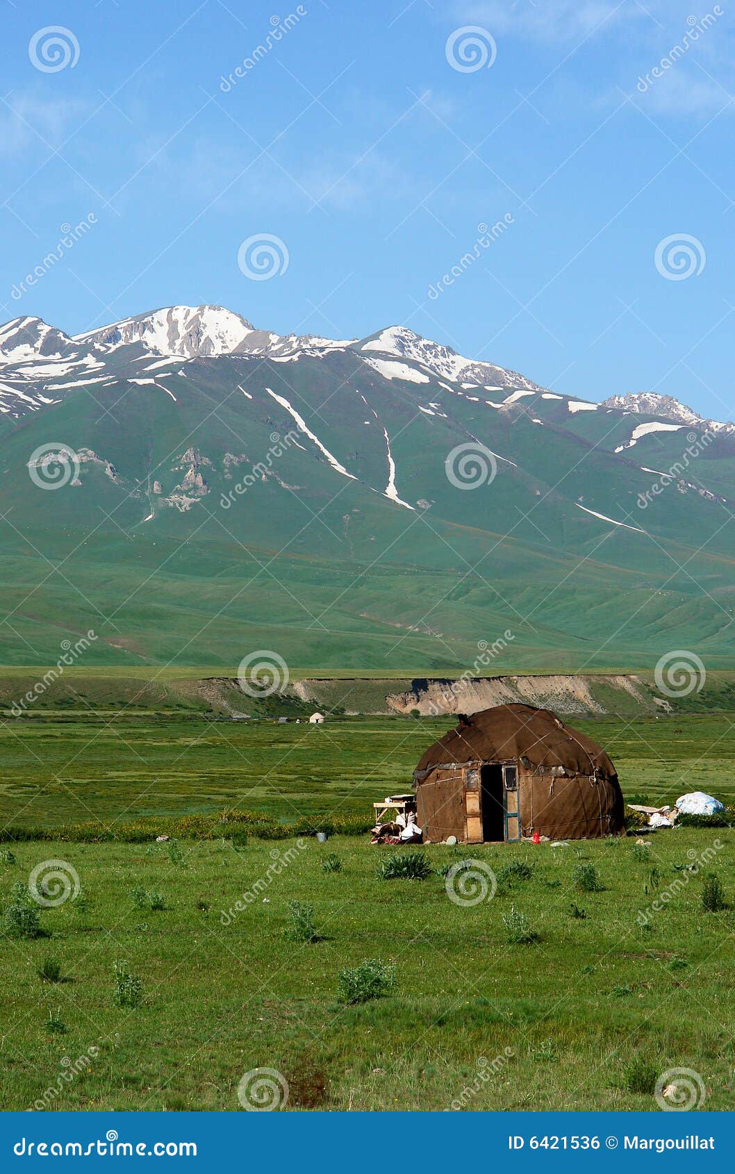 Yurt on steppe stock photo. Image of mountainous, mountains - 6421536