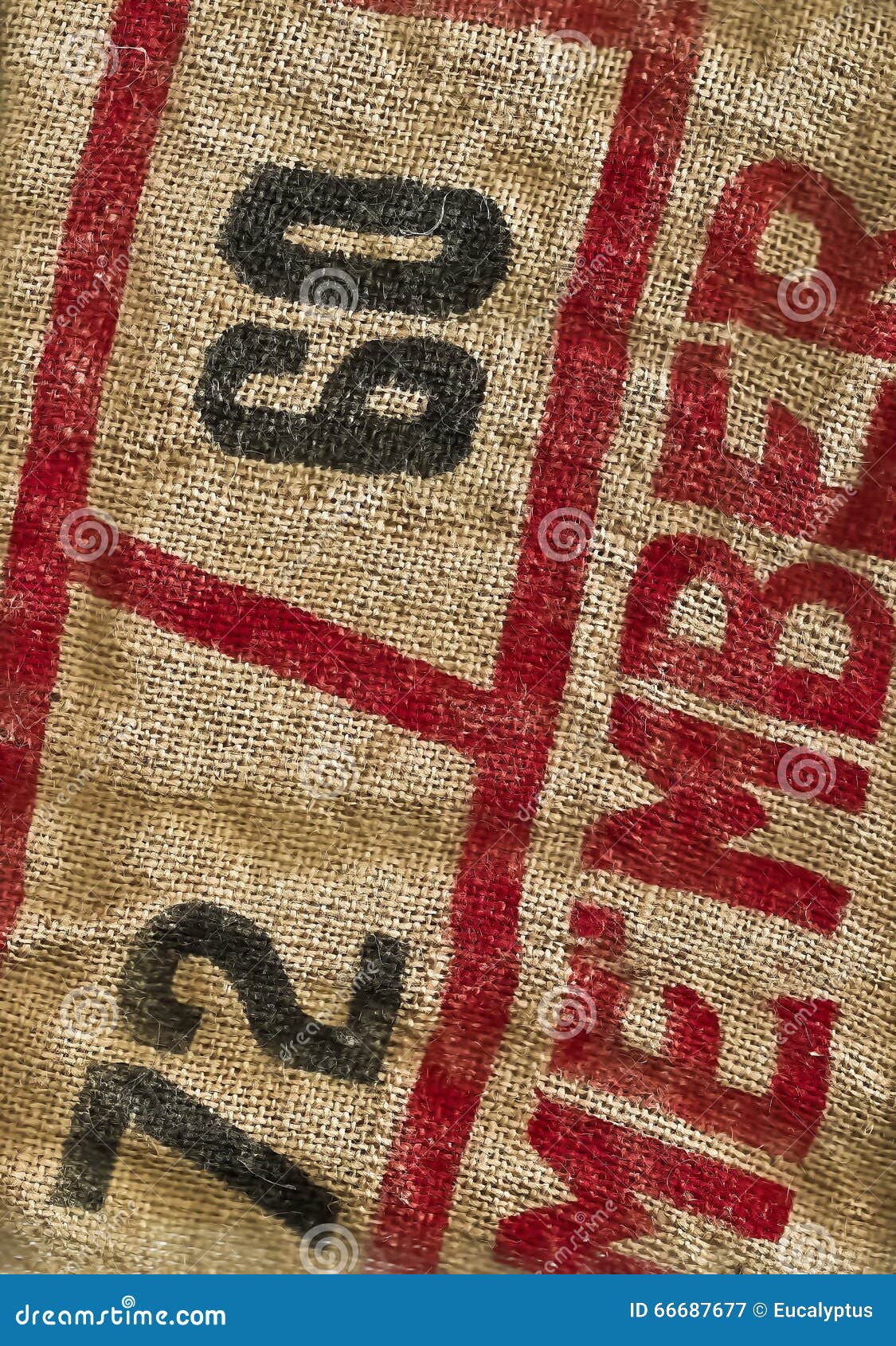 Yuta Bag with Printed Letters Stock Image - Image of design, fiber ...