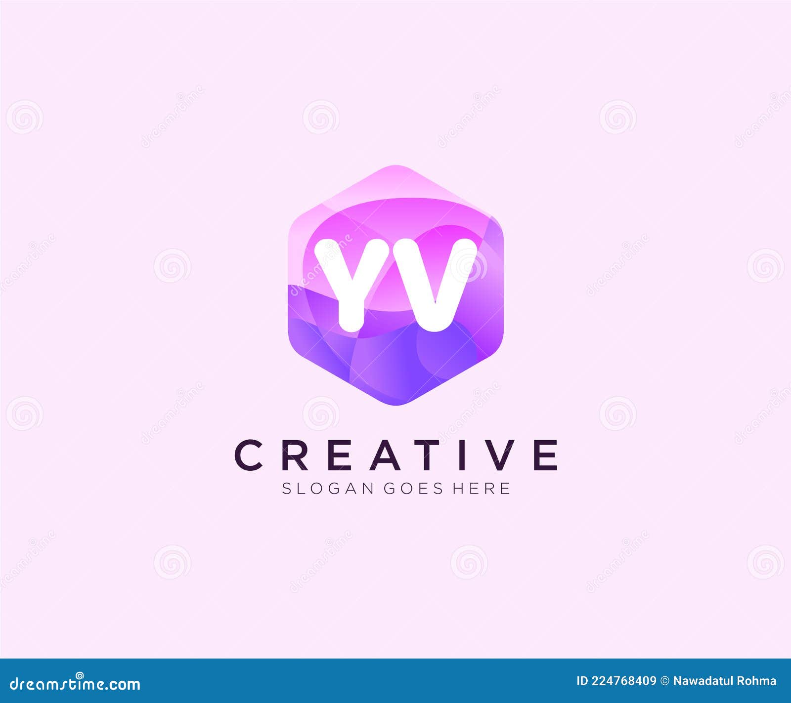 YV Initial Logo with Colorful Hexagon Modern Business Alphabet Logo ...