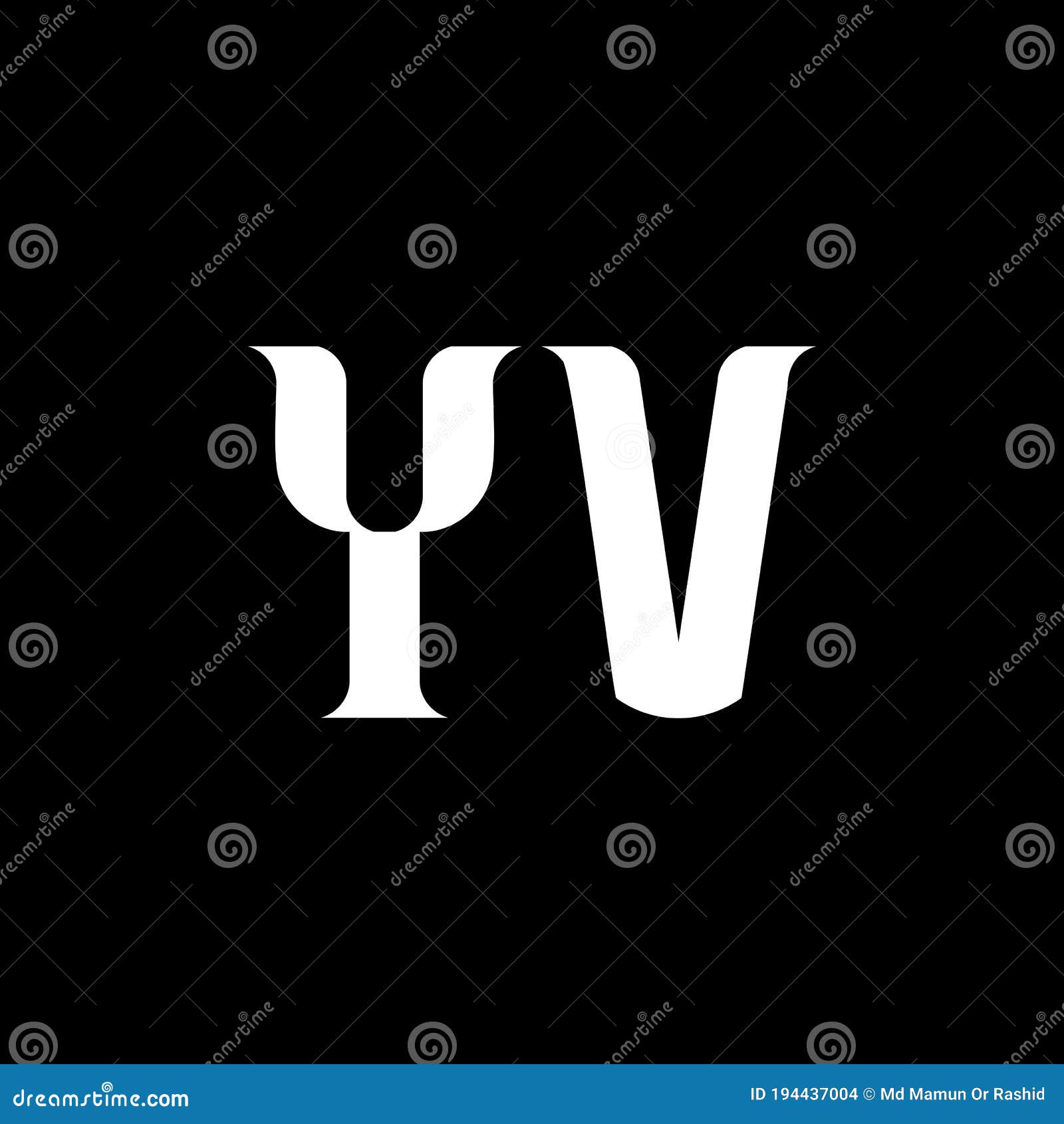YV Y V Letter Logo Design. Initial Letter YV Uppercase Monogram Logo ...