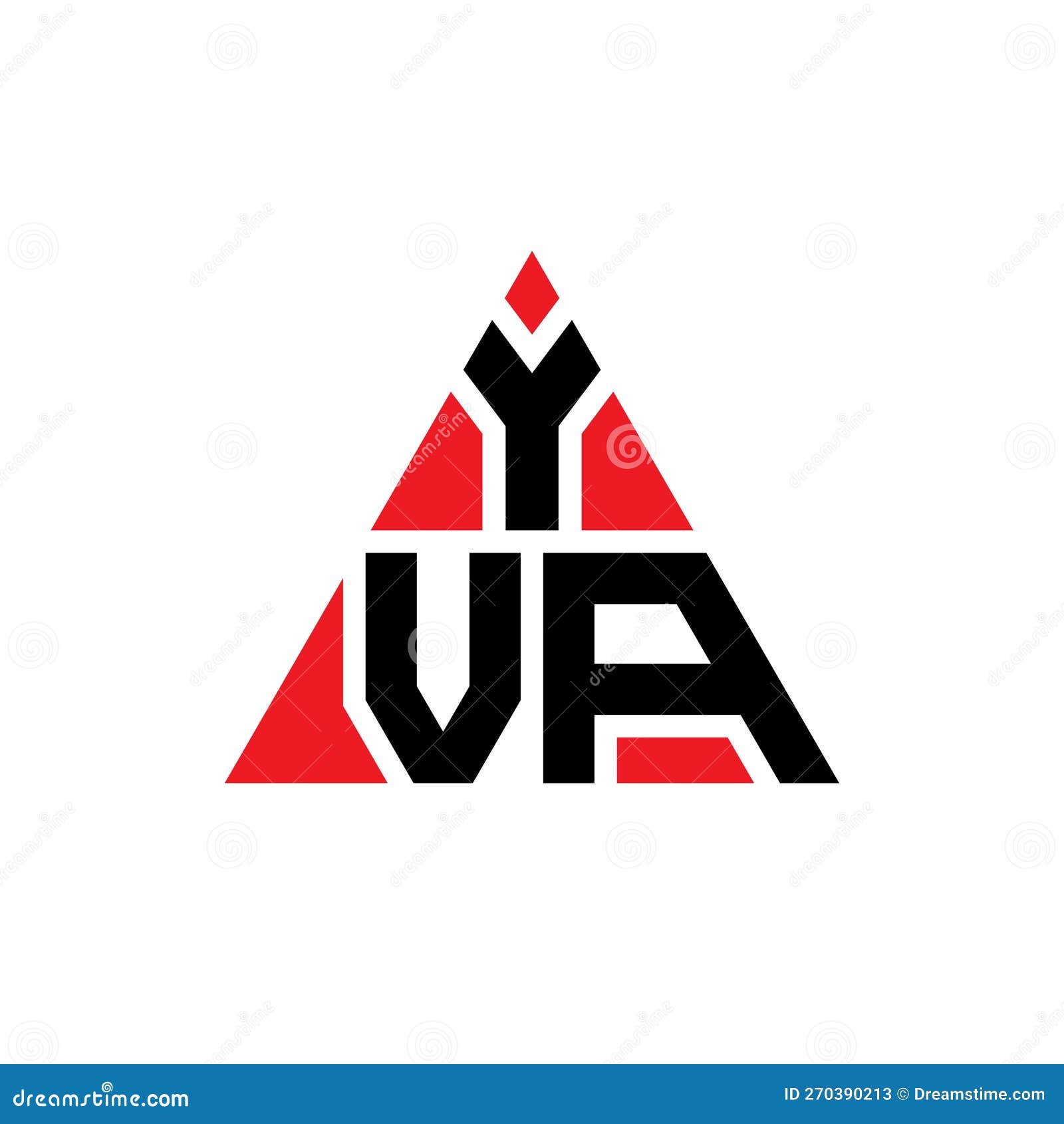 YVA Triangle Letter Logo Design with Triangle Shape. YVA Triangle Logo ...