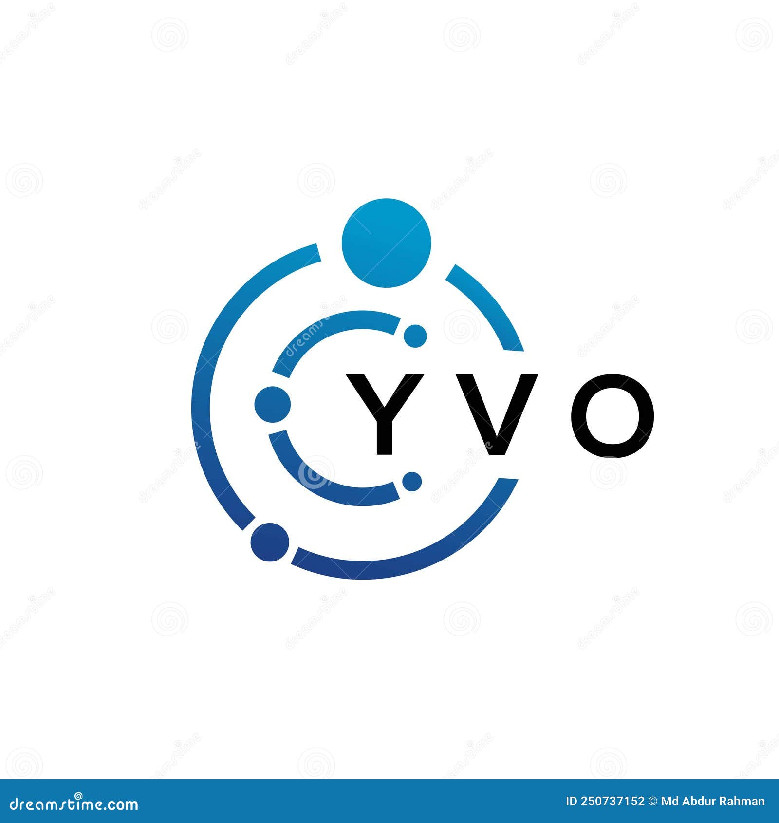 YVO Letter Technology Logo Design on White Background. YVO Creative ...