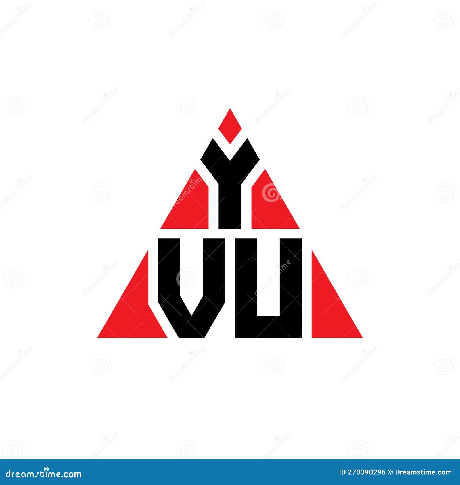 YVU Triangle Letter Logo Design with Triangle Shape. YVU Triangle Logo ...