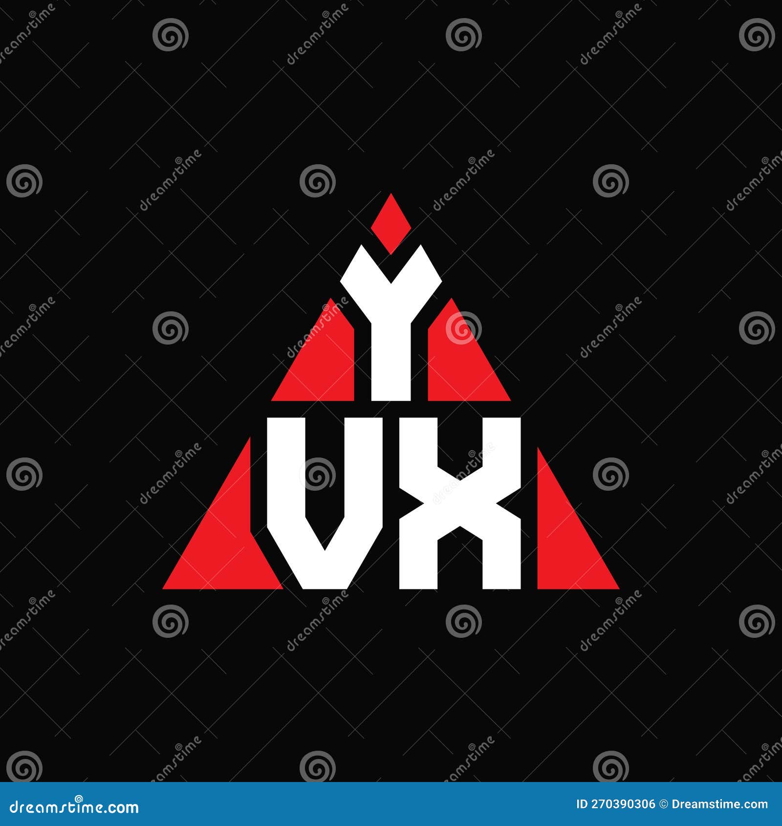 YVX Triangle Letter Logo Design with Triangle Shape. YVX Triangle Logo ...