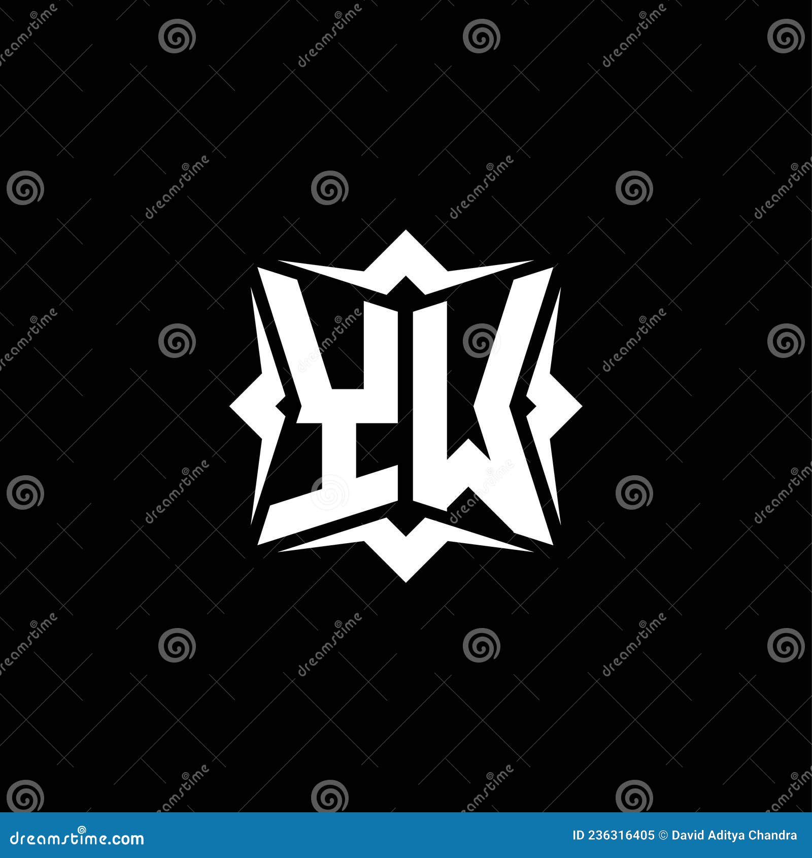 YW Logo Monogram Geometric Modern Design Stock Vector - Illustration of ...