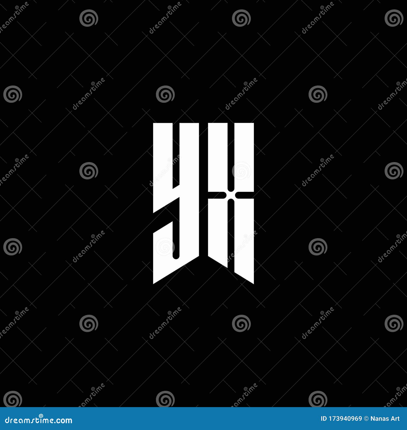 YX Logo Monogram with Emblem Style Isolated on Black Background Stock ...