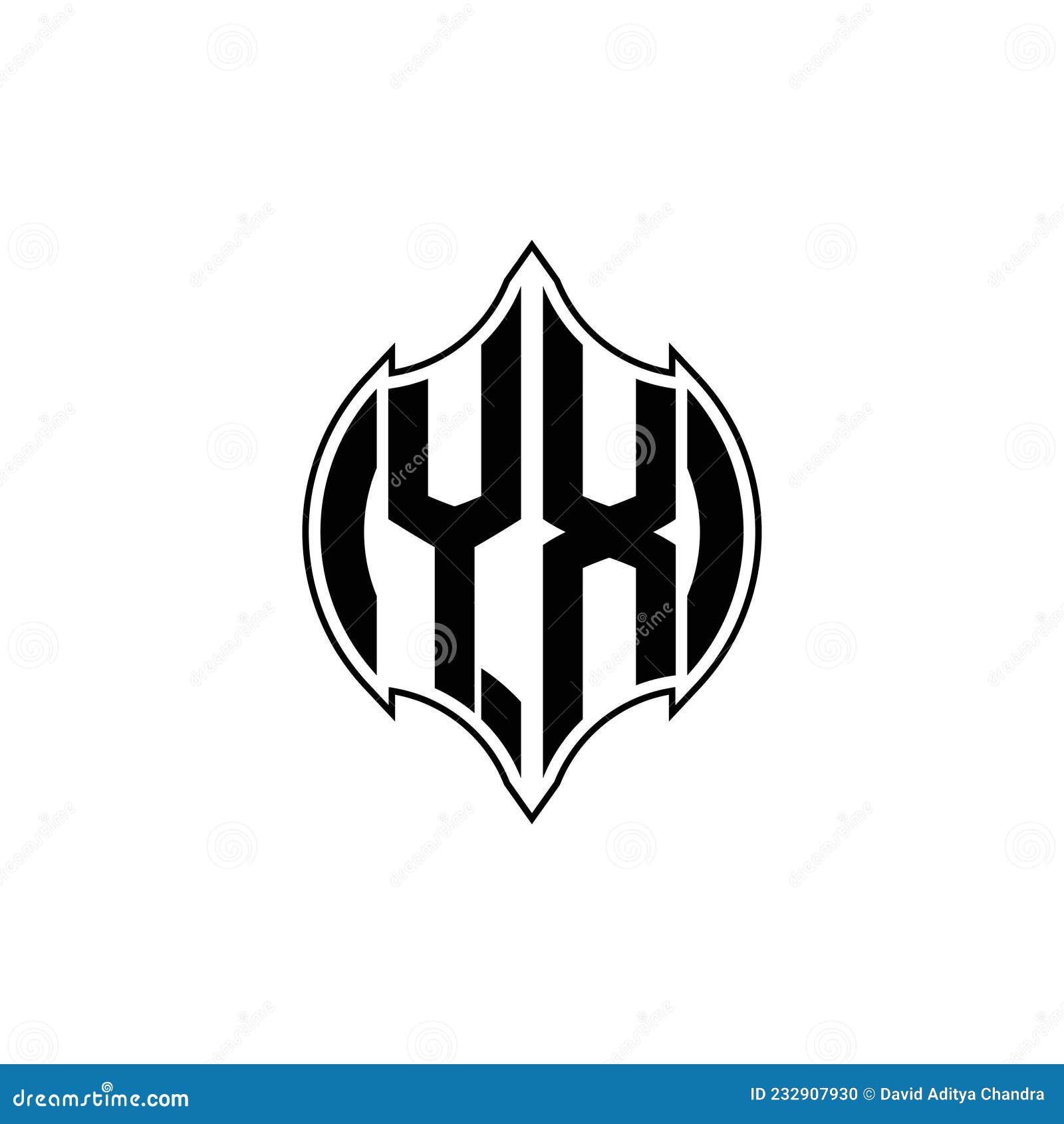YX Logo Monogram Geometric Shield Shape Style Stock Vector ...