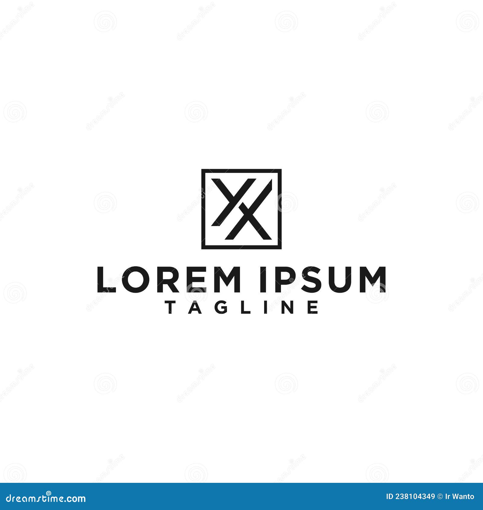 Yx or Xy Square Logo Design Stock Vector - Illustration of company ...