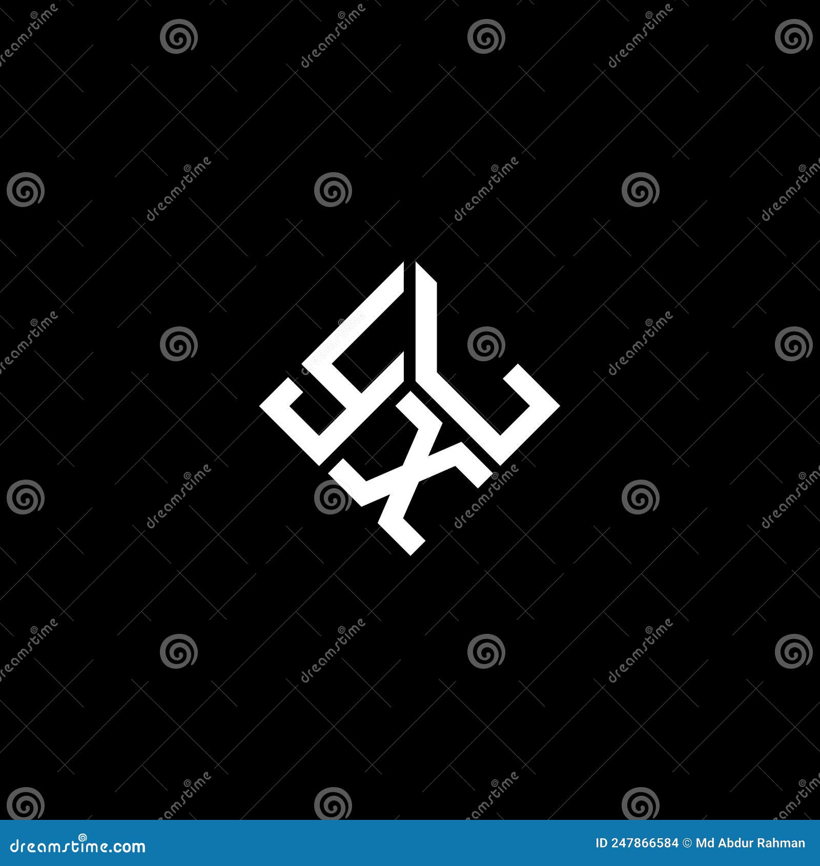 YXL Letter Logo Design on Black Background. YXL Creative Initials ...