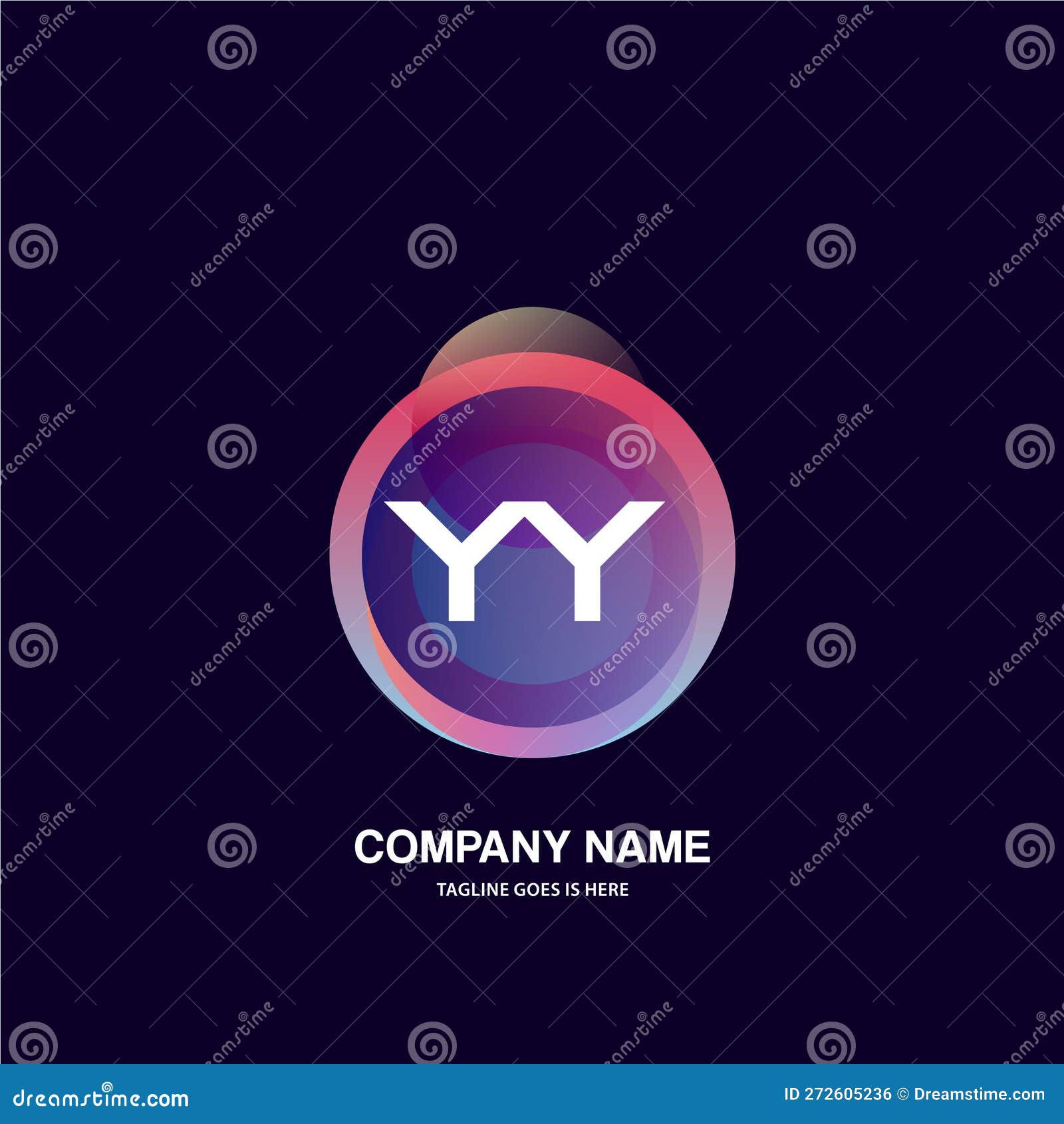 YY Initial Logo with Colorful Circle Template Vector Stock Vector ...