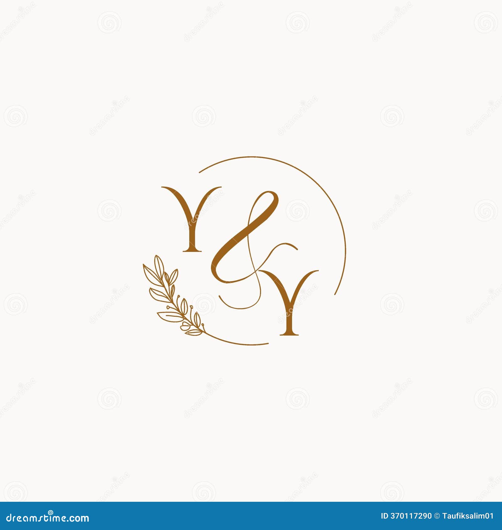 YY Initial Wedding Monogram Logo Vector Illustration | CartoonDealer ...