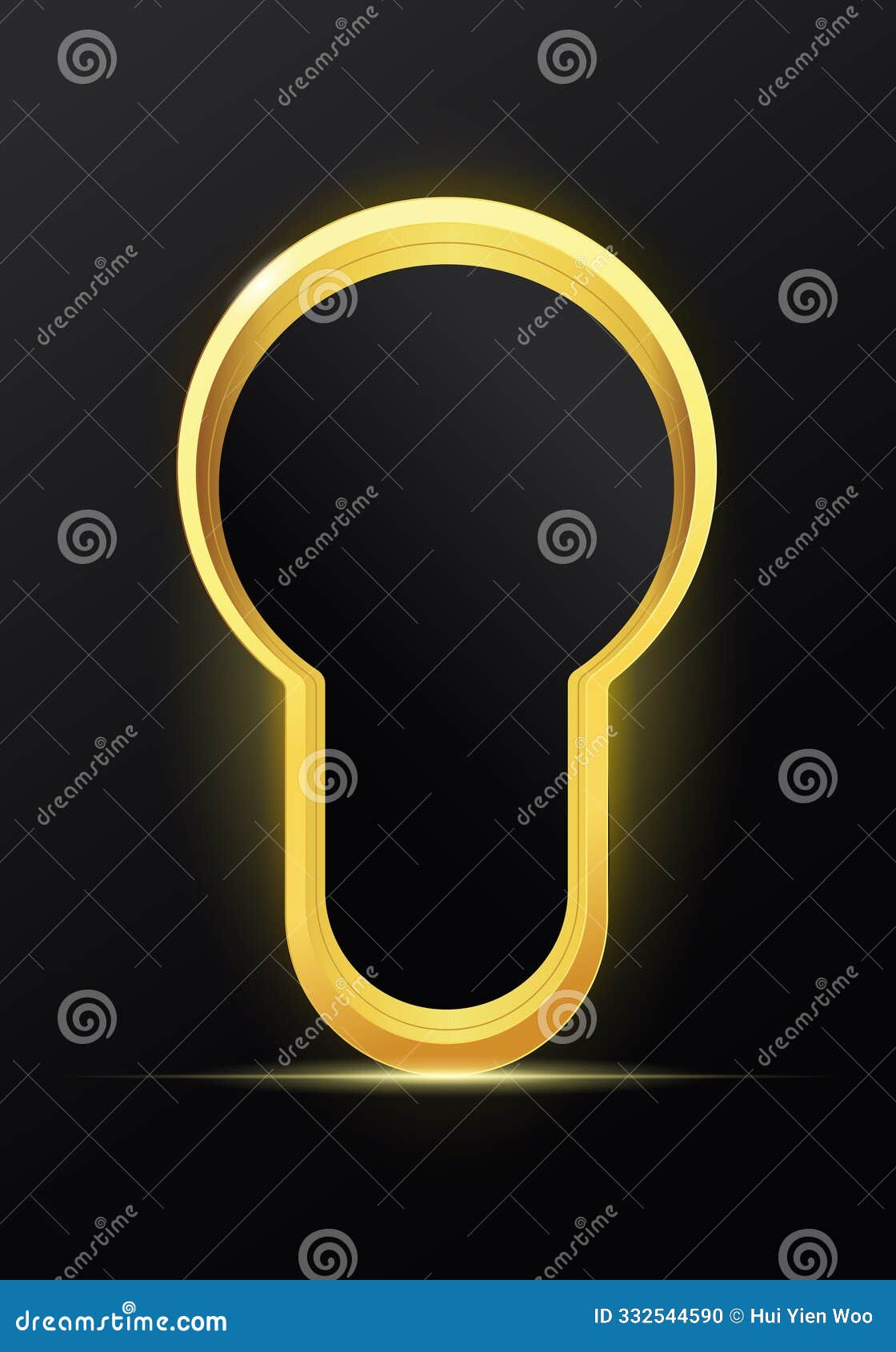 Keyhole Shape Fingerprint Scan Pattern Logo Dash Line, Digital Gateway ...