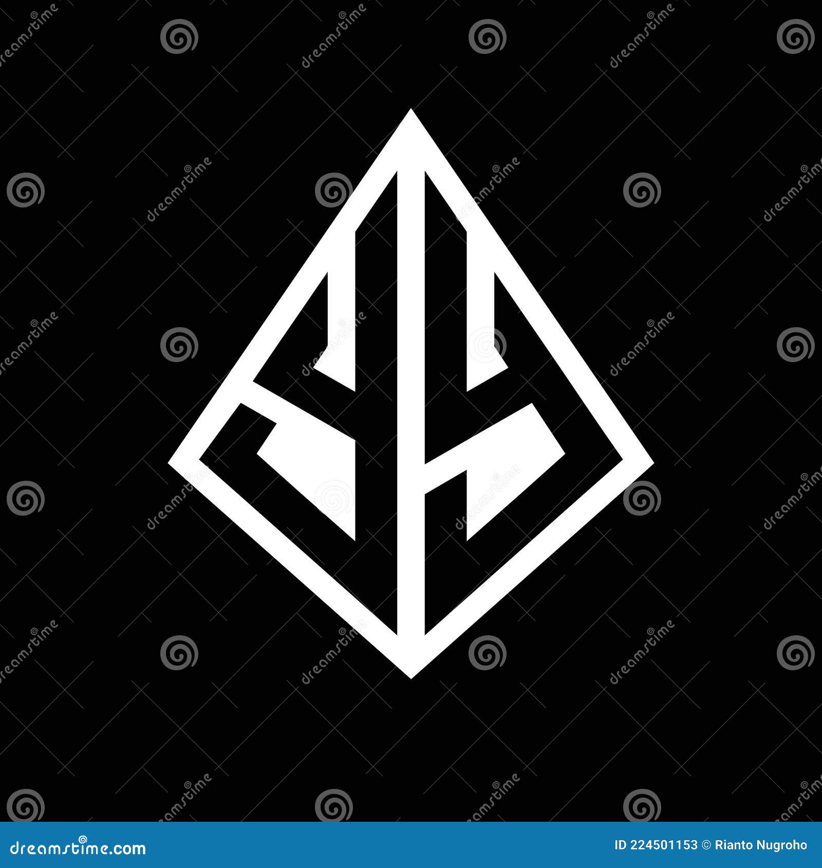 YY Logo Letters Monogram with Prisma Shape Design Template Stock Vector ...
