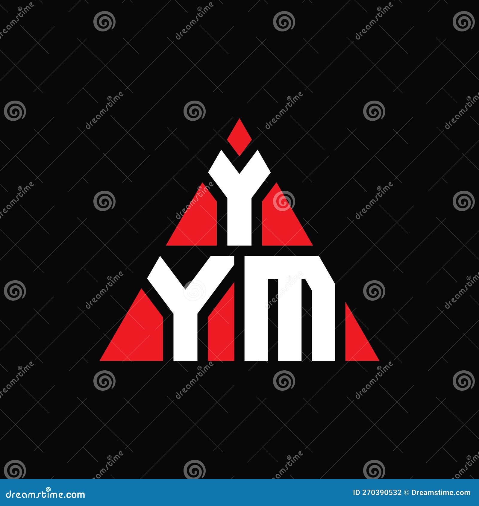 YYM Triangle Letter Logo Design with Triangle Shape. YYM Triangle Logo ...