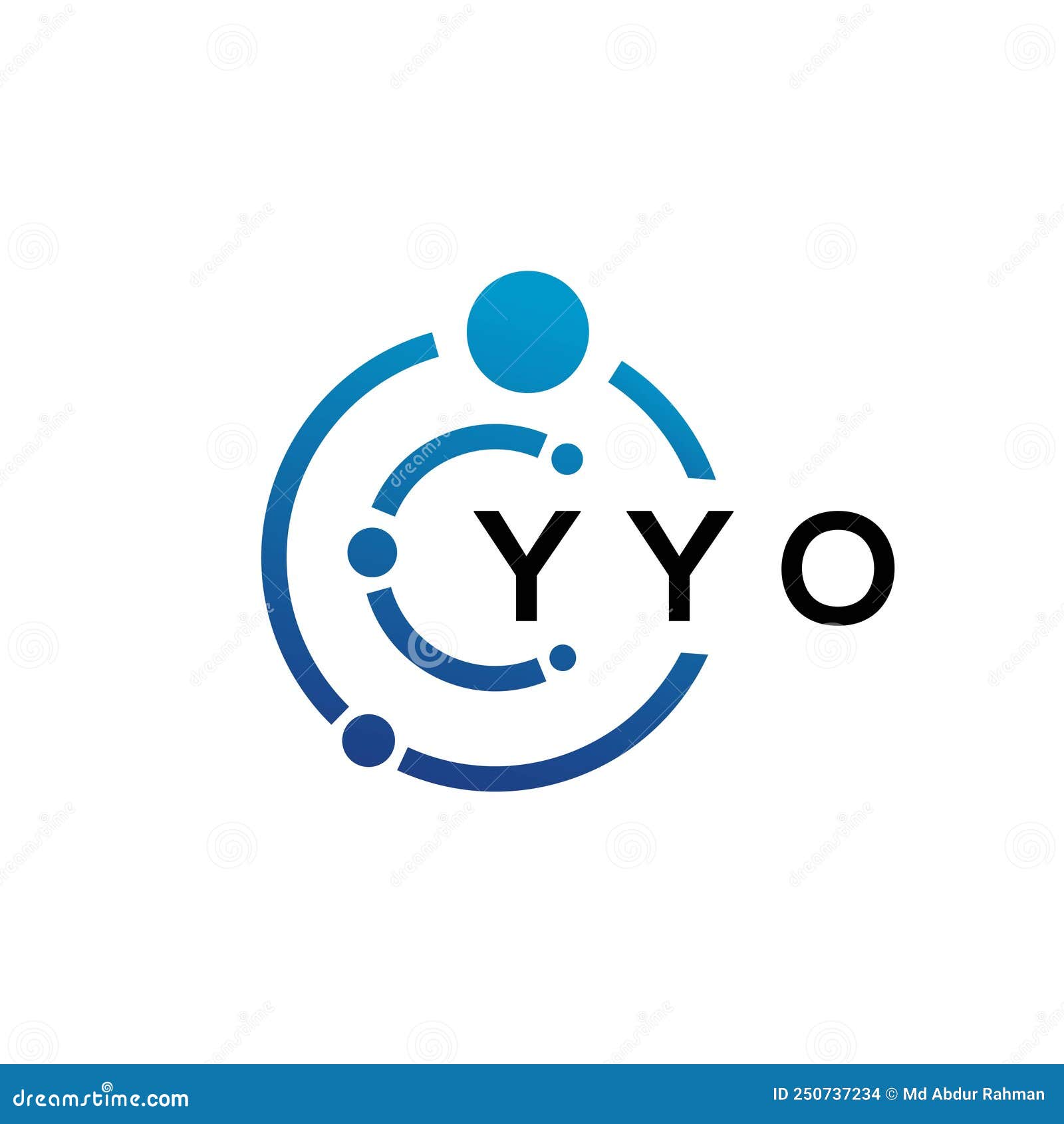 YYO Letter Technology Logo Design on White Background. YYO Creative ...