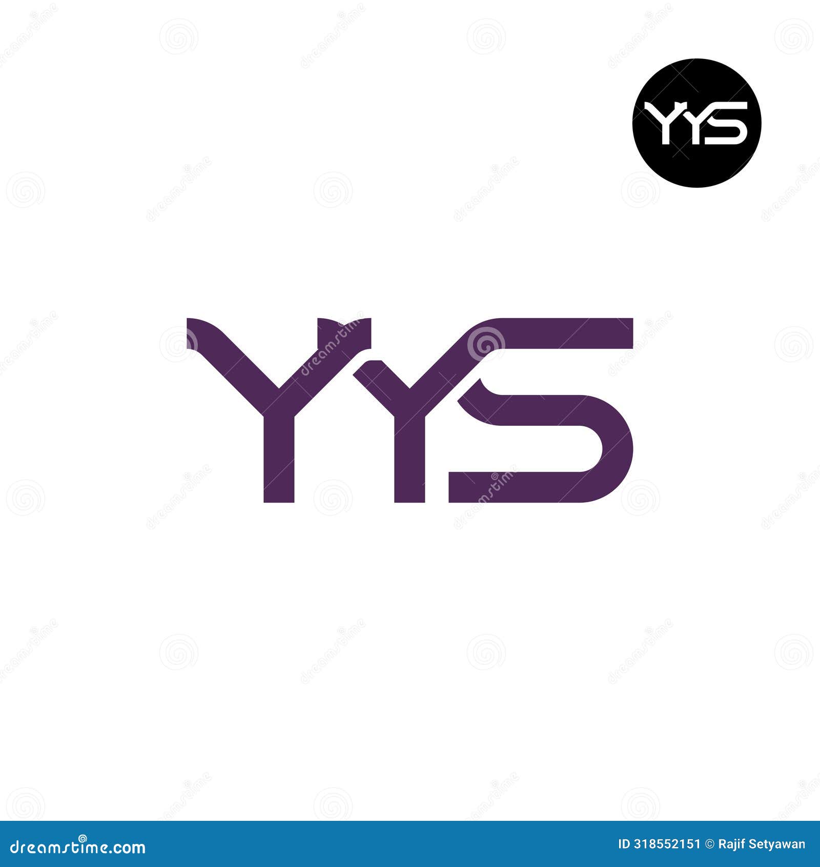 YYS Logo Letter Monogram Design Stock Illustration - Illustration of ...