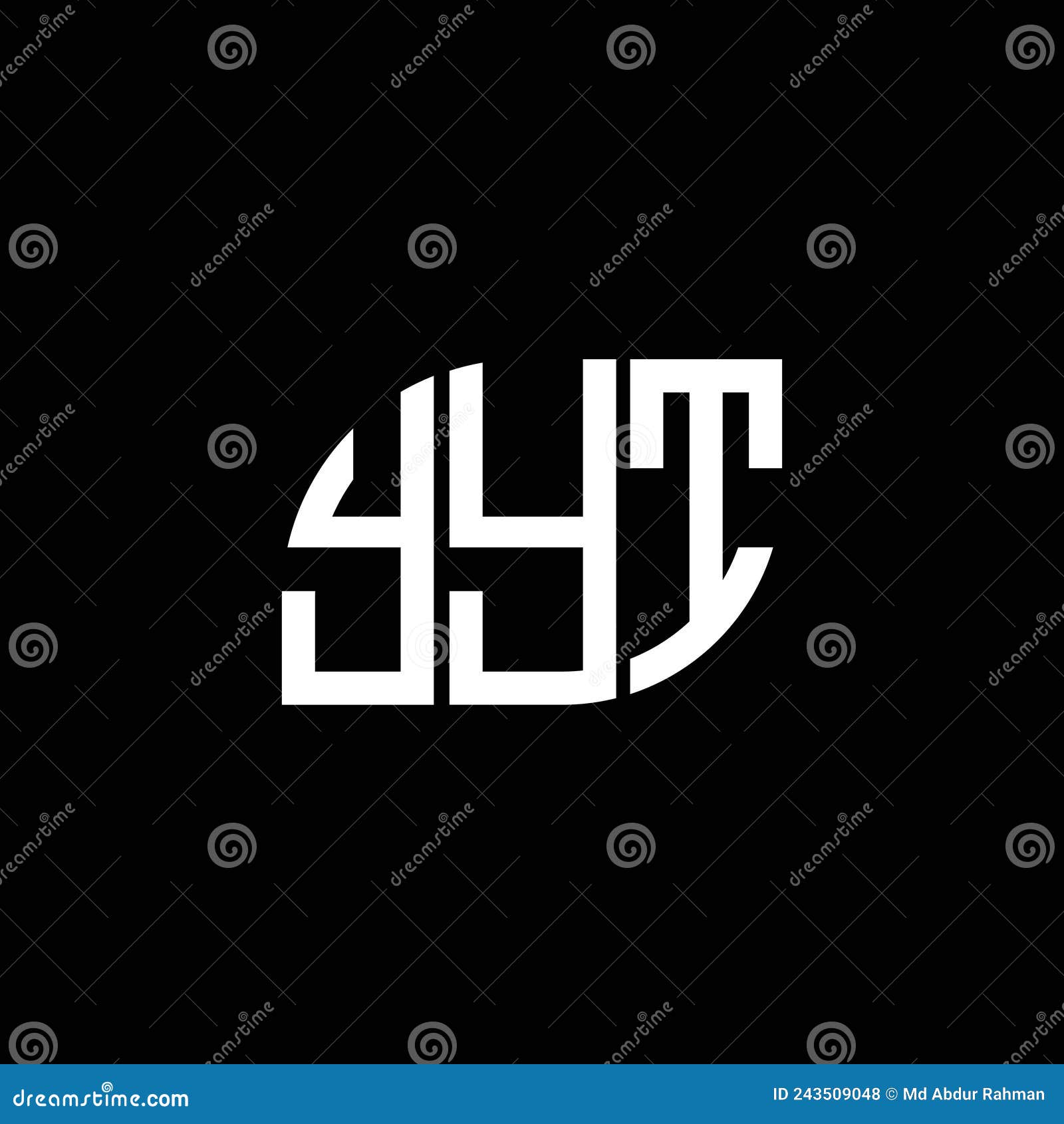 YYT Letter Logo Design on Black Background. YYT Creative Initials ...