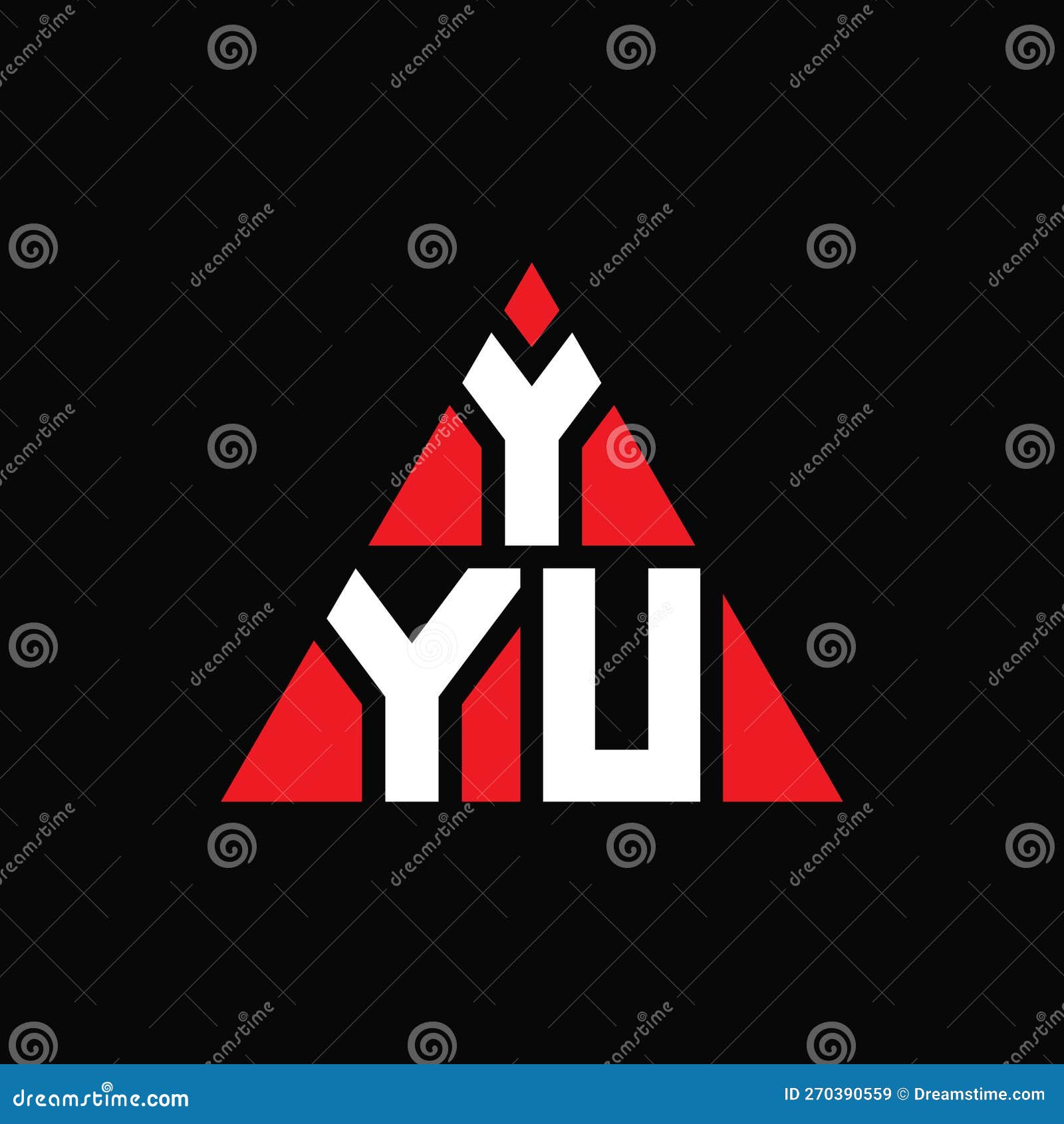 YYU Triangle Letter Logo Design with Triangle Shape. YYU Triangle Logo ...