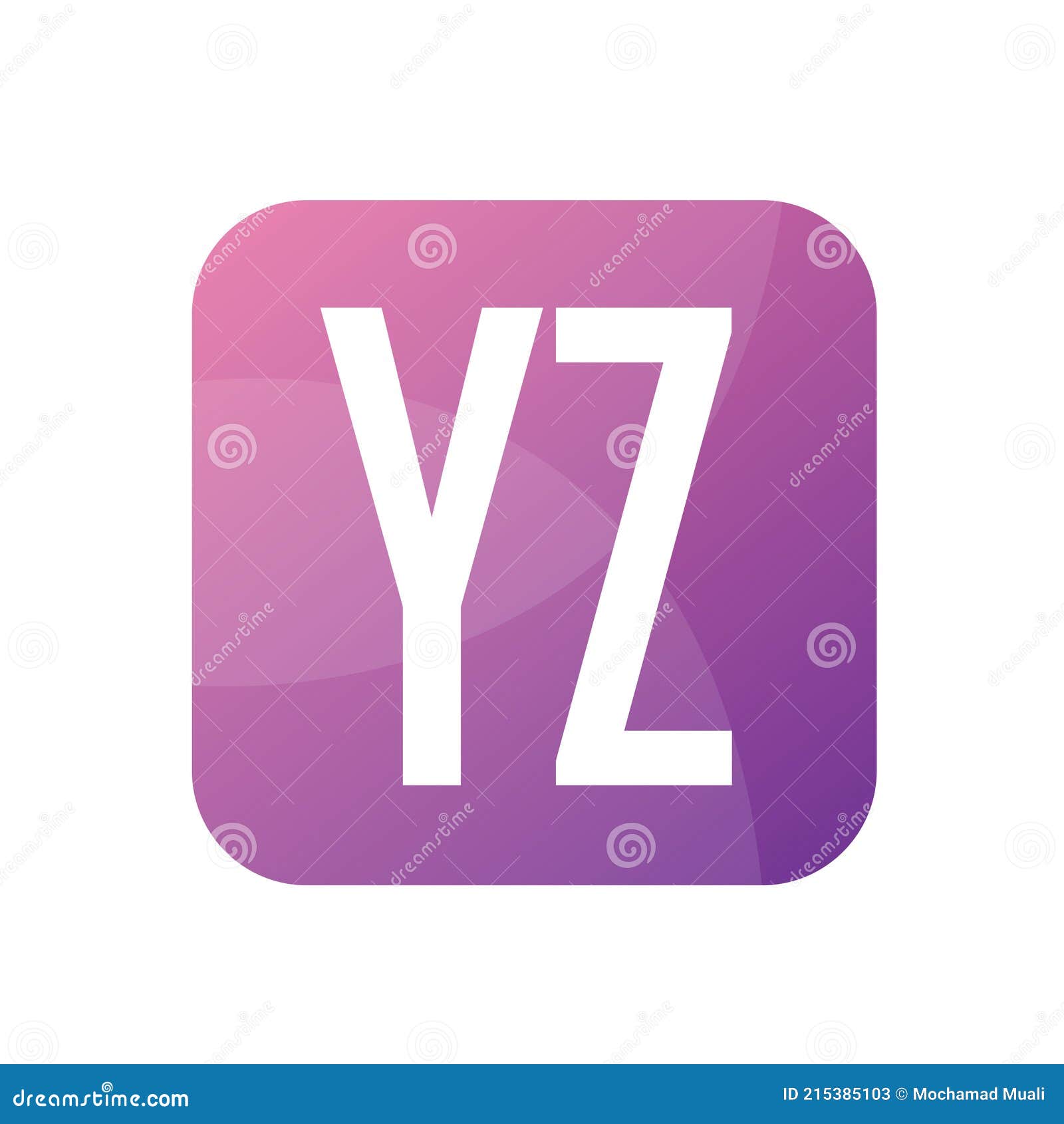 YZ Letter Logo Design with Simple Style Stock Vector - Illustration of ...