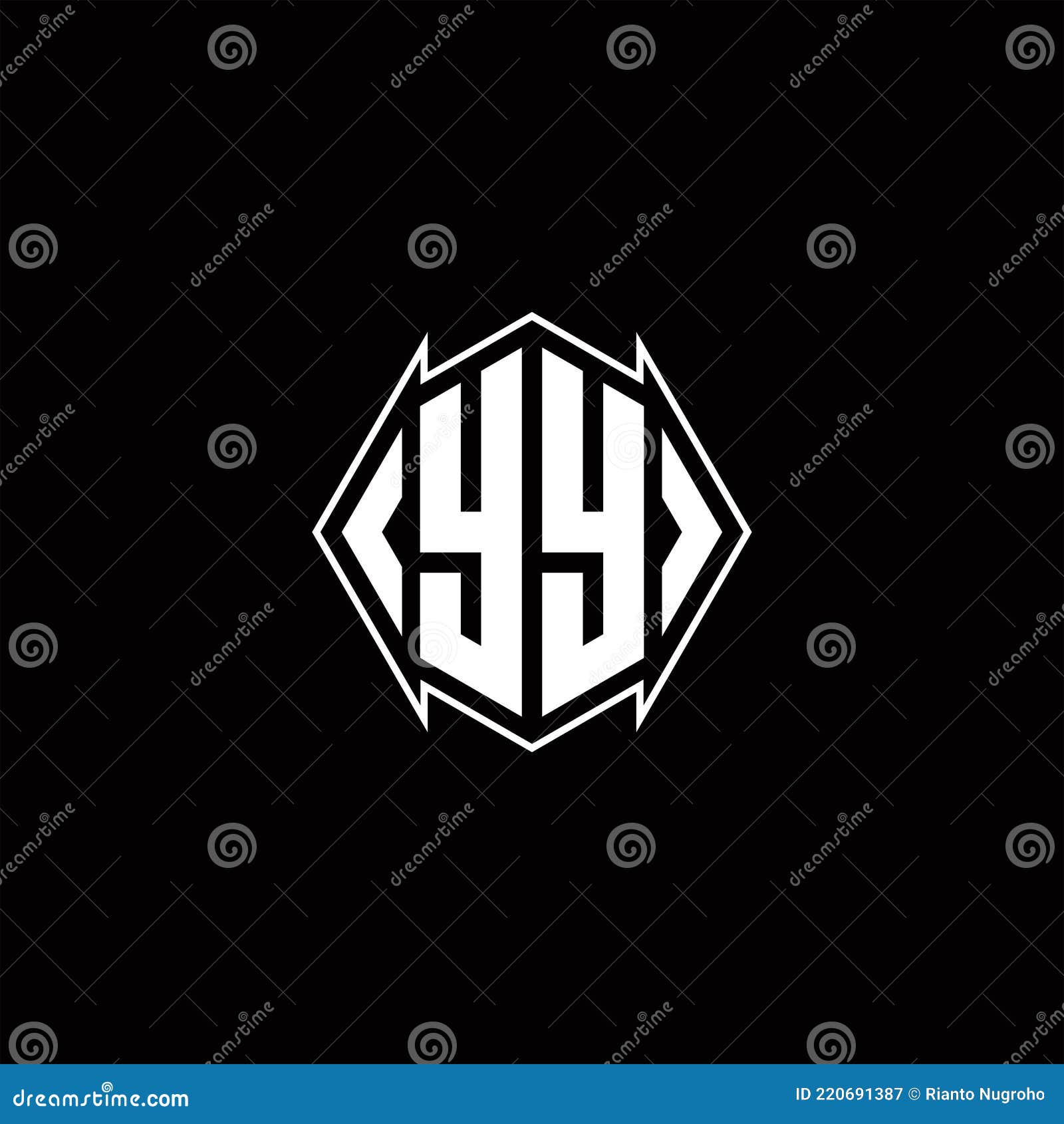 Yz Logo Monogramm Mit Schild Form Designs Vorlage Vektor Abbildung ...