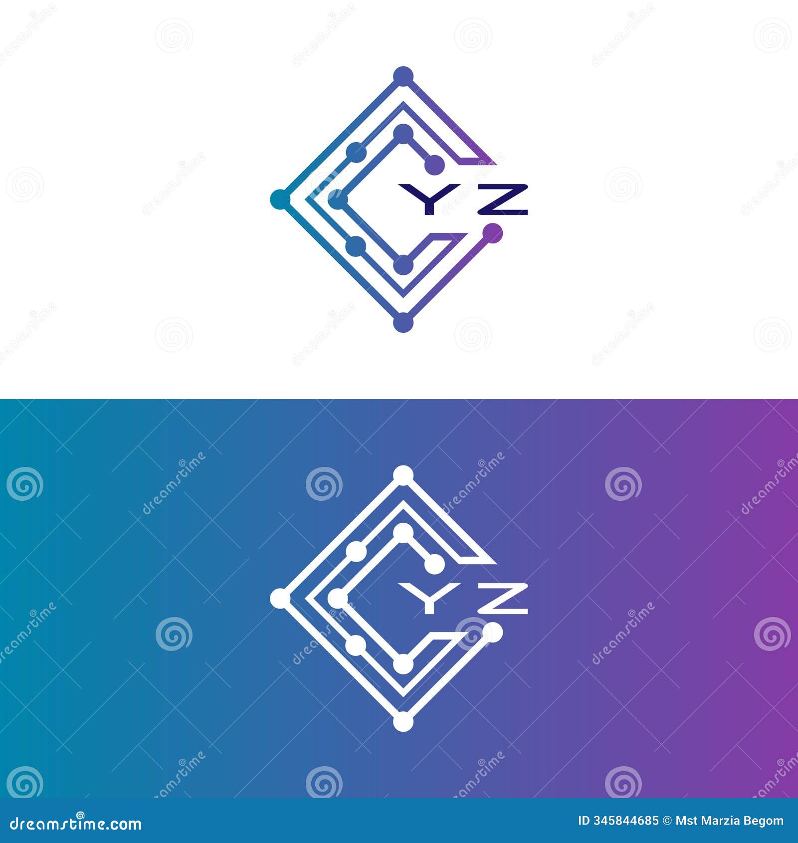 ABA Tech Initial Logo Design Icon For Technology, Digital, Tech ...