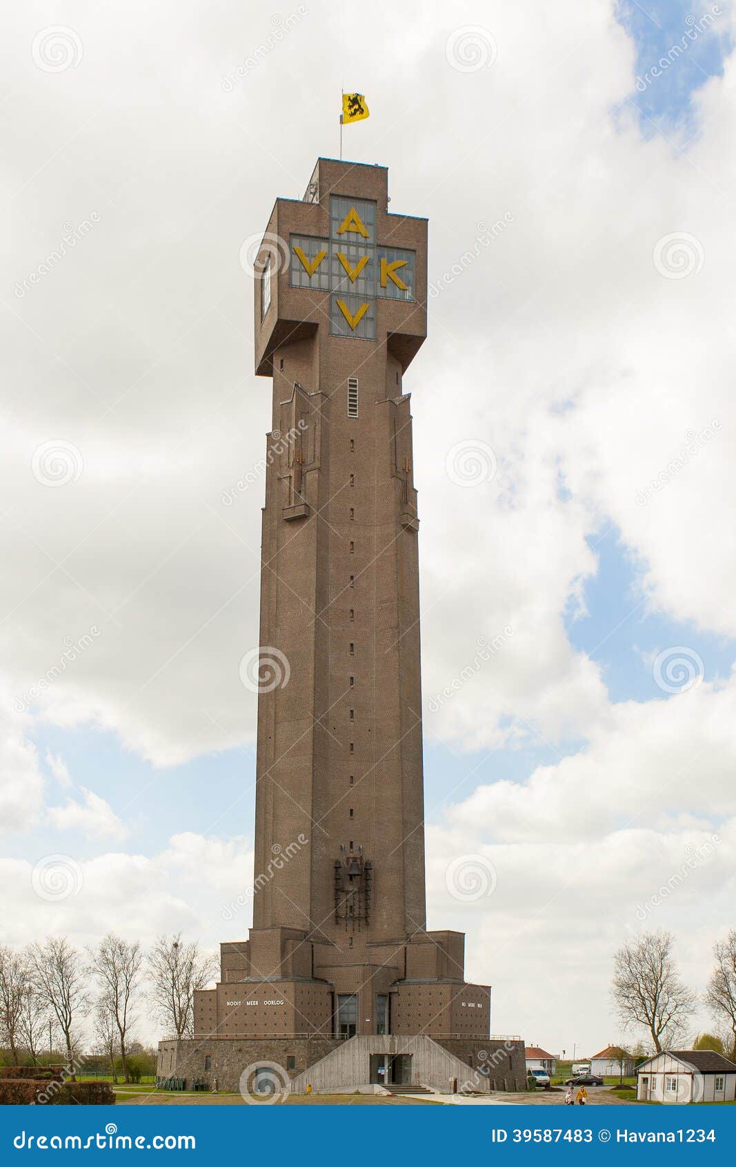 Yzer Tower in Flanders Fields Symbol of Peace Stock Image - Image of ...