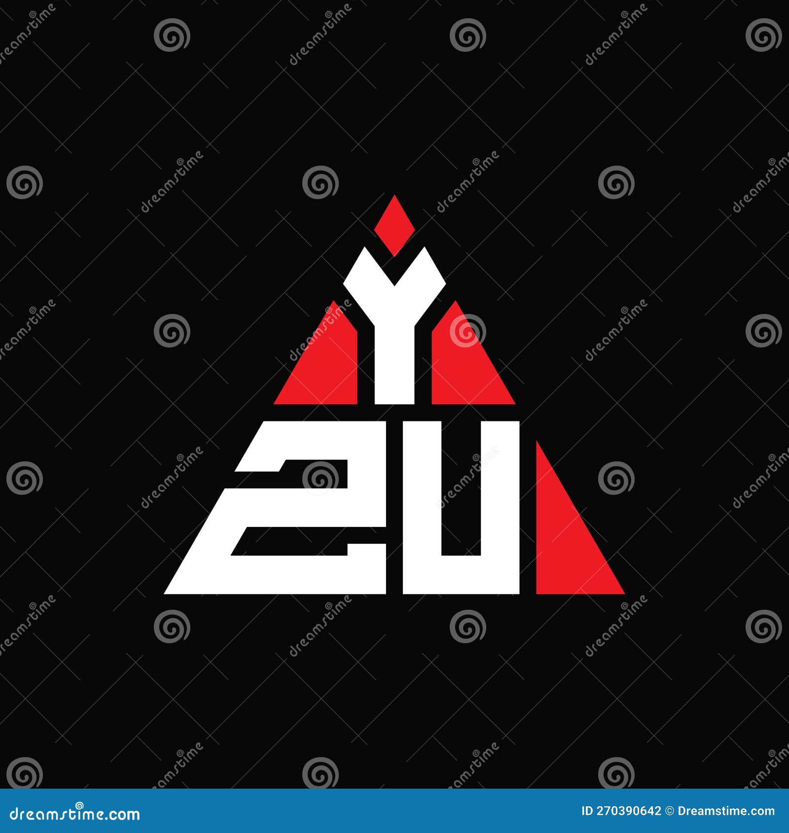 YZU Triangle Letter Logo Design with Triangle Shape. YZU Triangle Logo ...