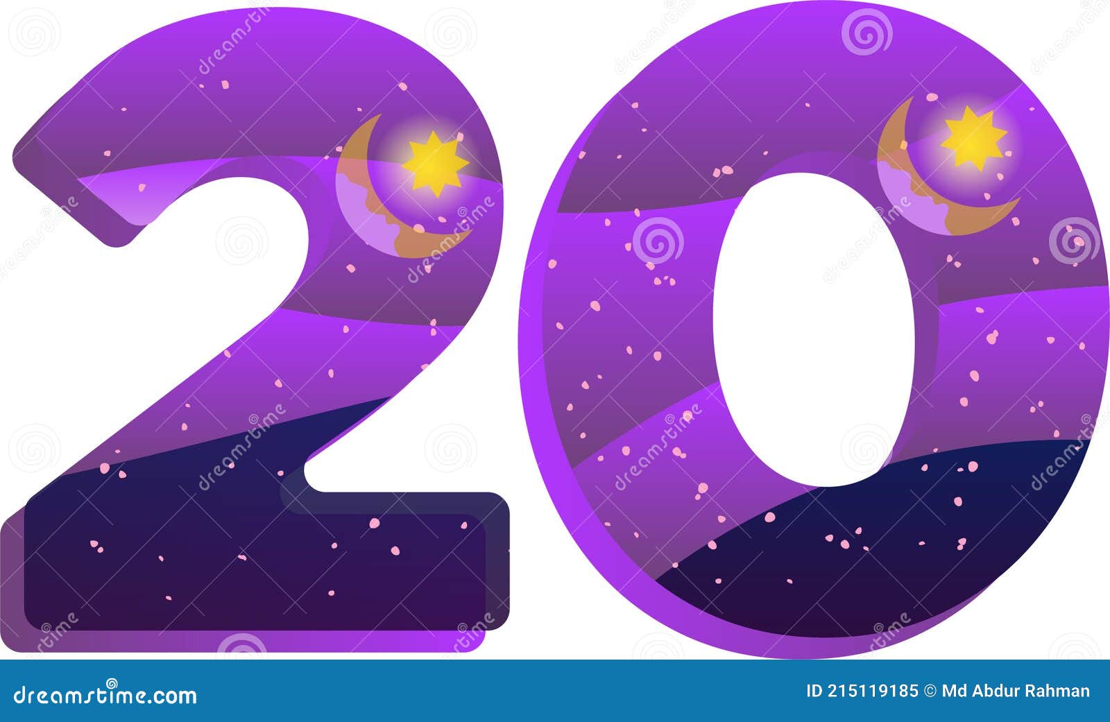 20 UNIQUE CREATIVE CUSTOM COLOURFUL NUMBERS DESIGN with STAR and MOON ...