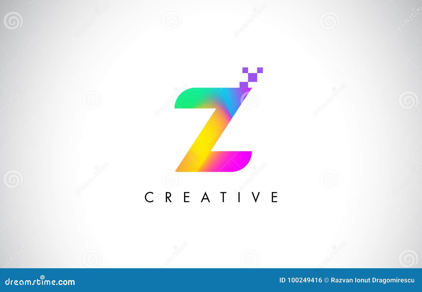 Z Colorful Logo Letter Design Vector. Creative Rainbow Gradient Stock ...