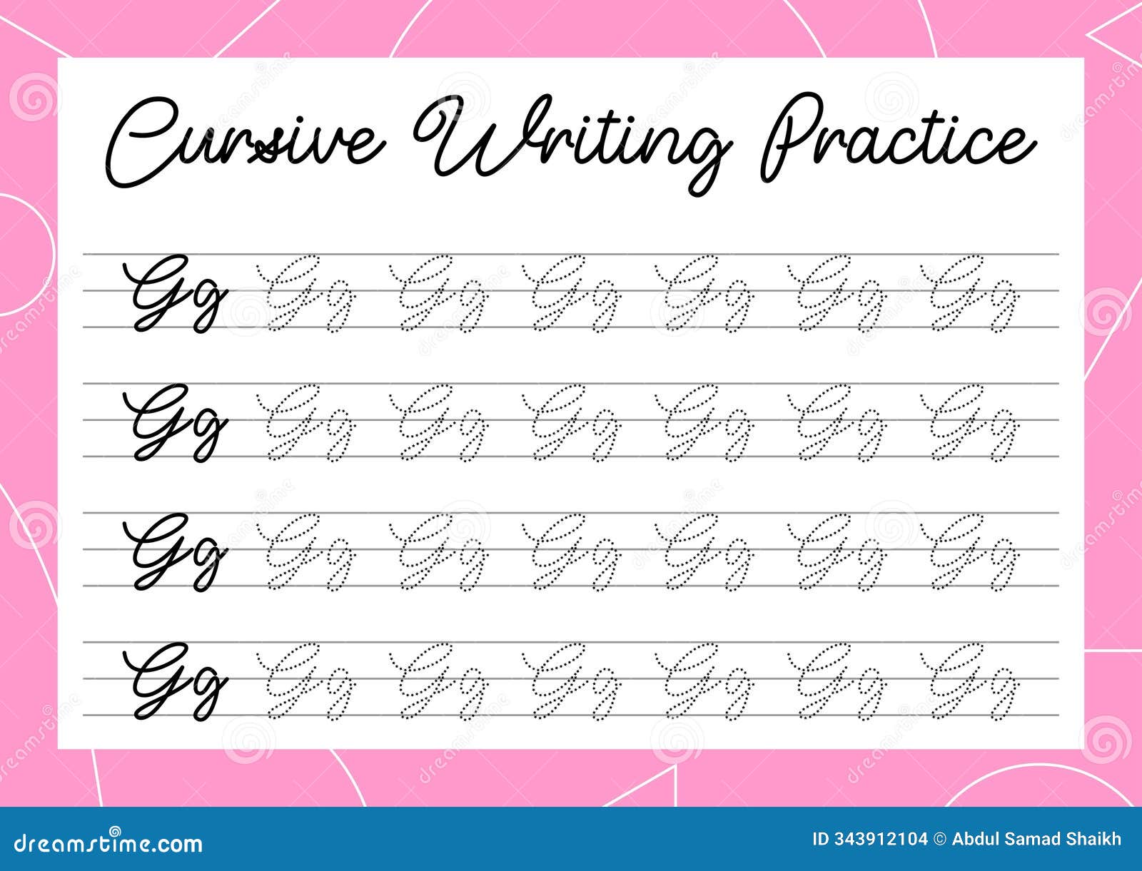 Alphabet Tracing Worksheet: Cute Writing a-Z Stock Illustration - Illustration of print, diagram ...