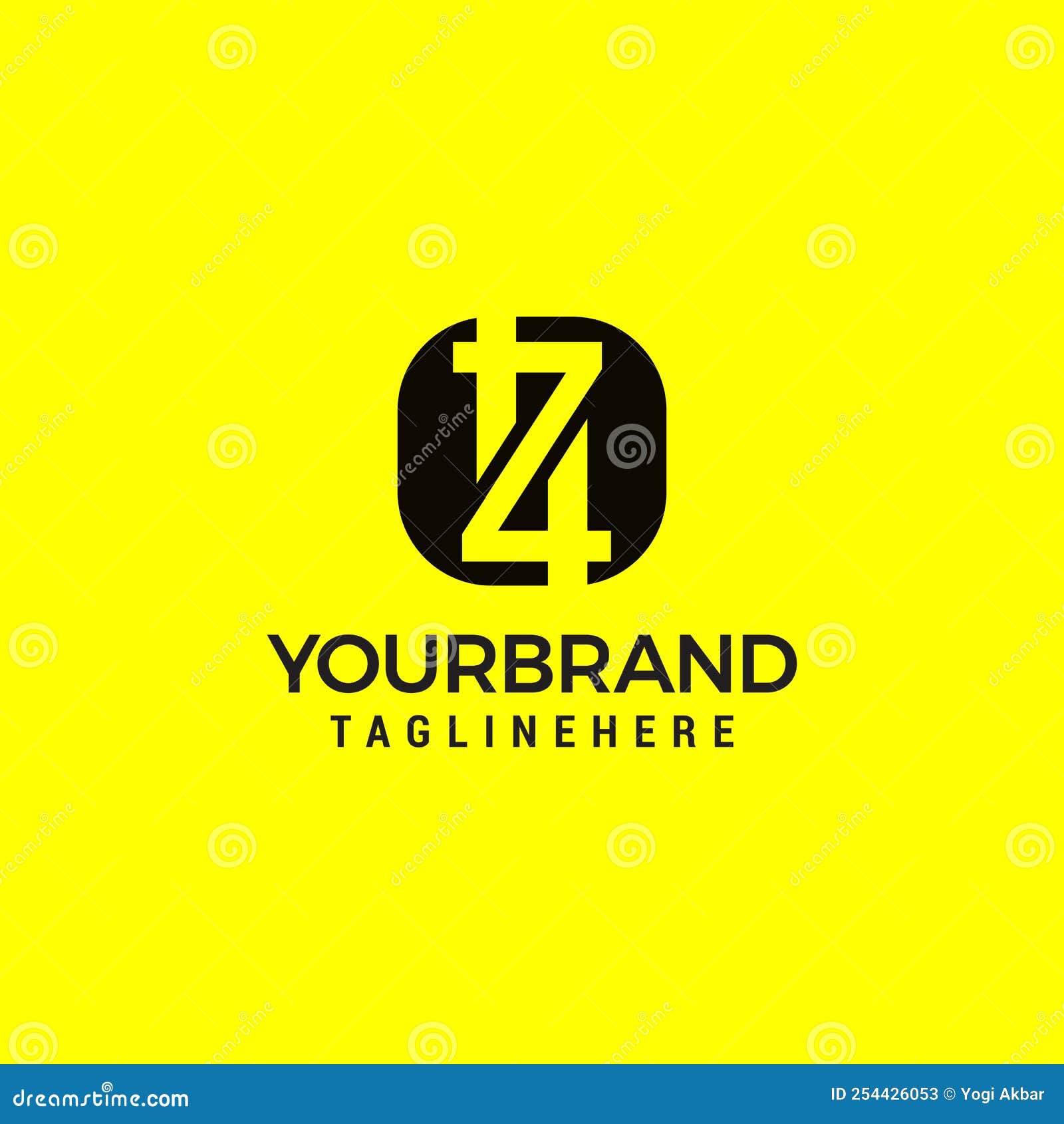 Z4 4Z 4 Z Elegant Initial Letter and Number Logo Vector Stock Vector ...