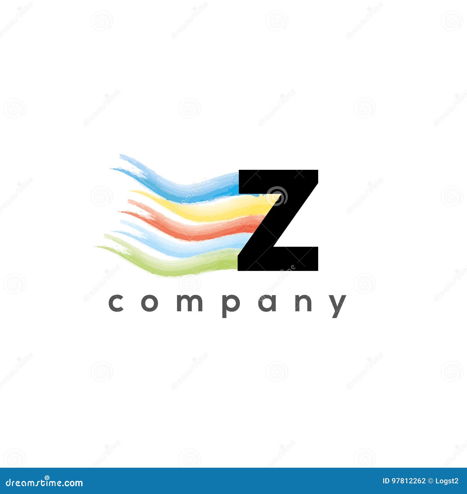 Z Letter Colorful Flags Vector Logo Stock Vector - Illustration of ...