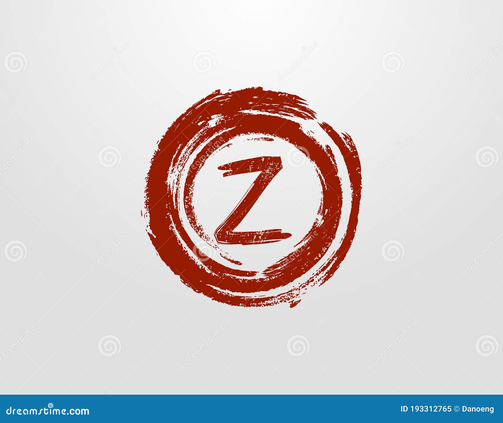 Z Letter Logo with Circle Grunge Splatter Element. Retro Logo Design ...