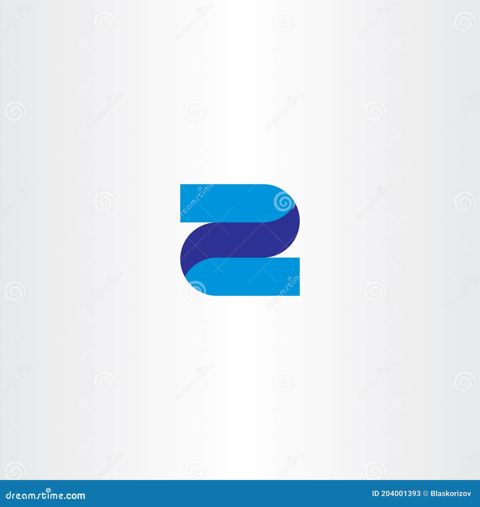 Z 2 Letter or Number Icon Blue Logo Vector Stock Vector - Illustration ...