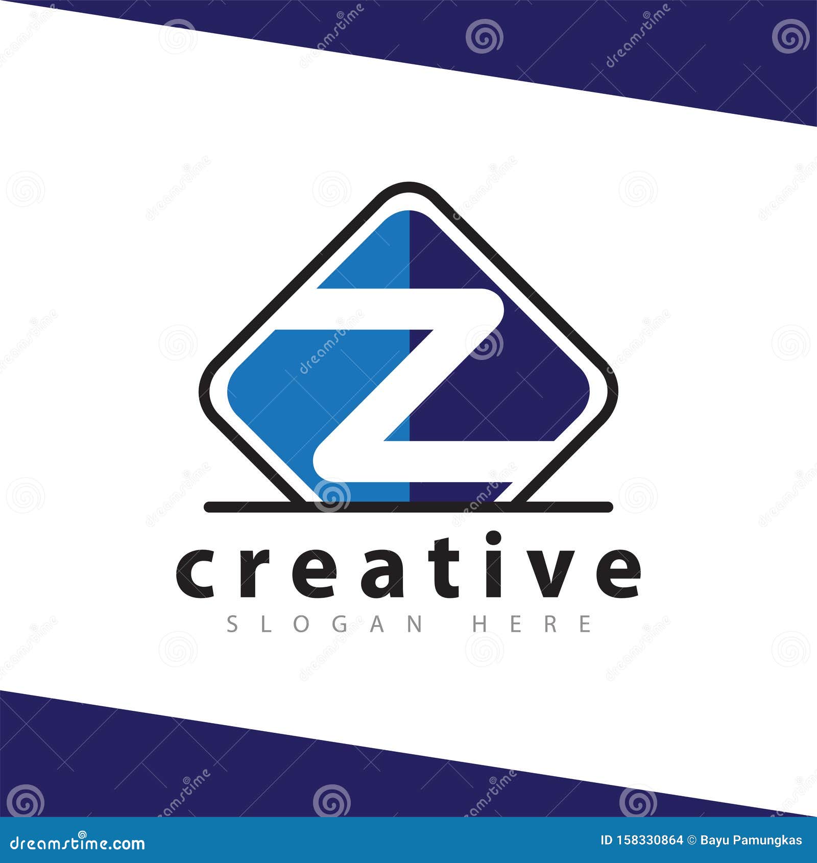 Z Letter with Plaque Square Logo Icon Vector Template Stock Vector ...