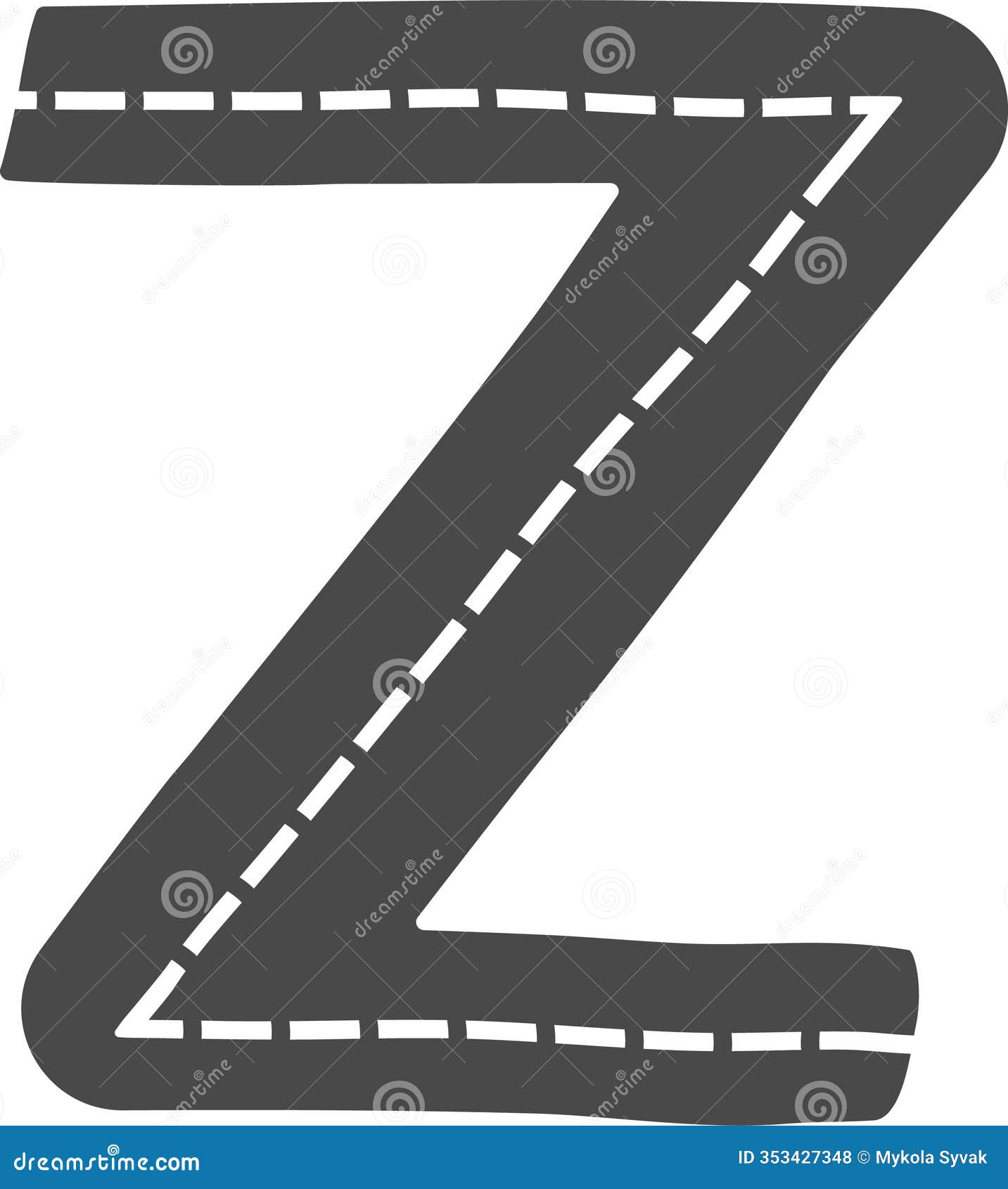 Z Letter Road Alphabet Kids Stock Illustration - Illustration of school ...