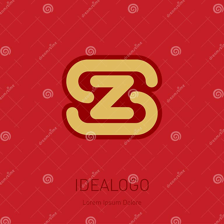 Z and S Initial Logo. ZS - Vector Design Element or Icon. Initial ...
