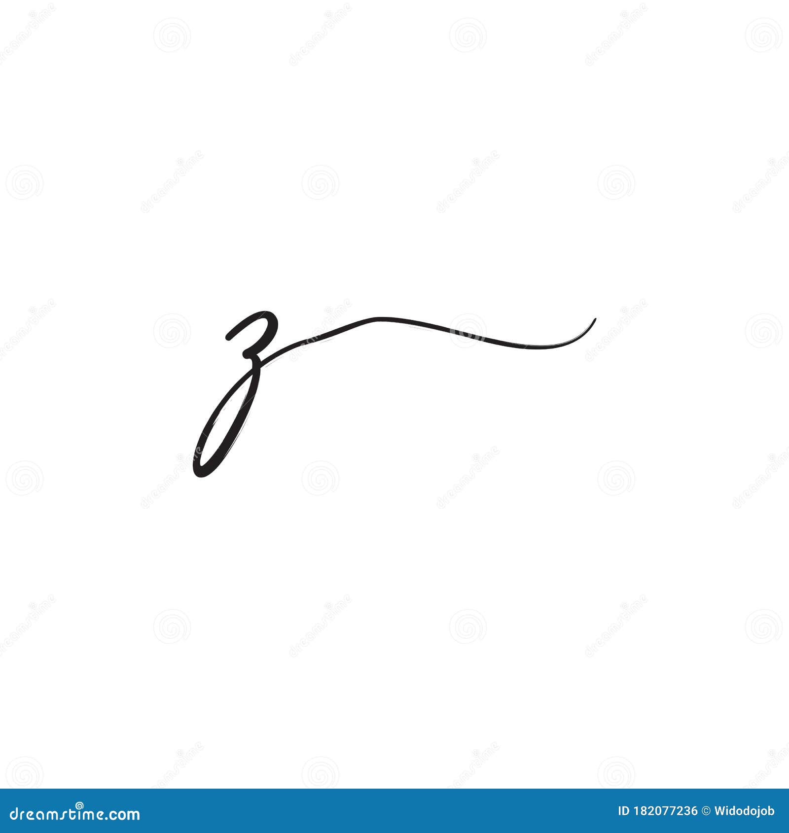 Z Signature Letter Logo Design Concept Stock Vector - Illustration of ...