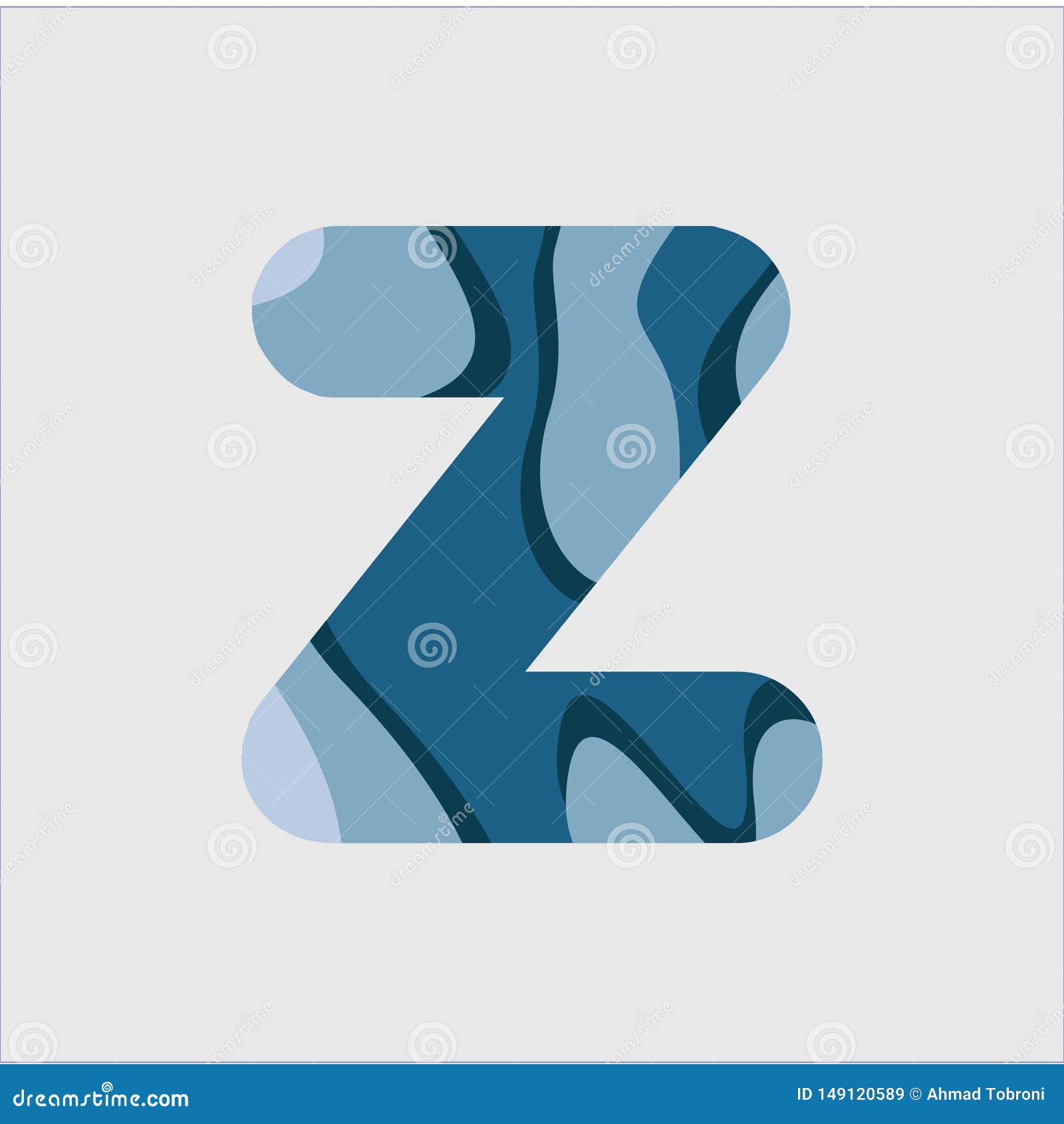 Z Water Font Vector Template Design Illustration Stock Vector ...